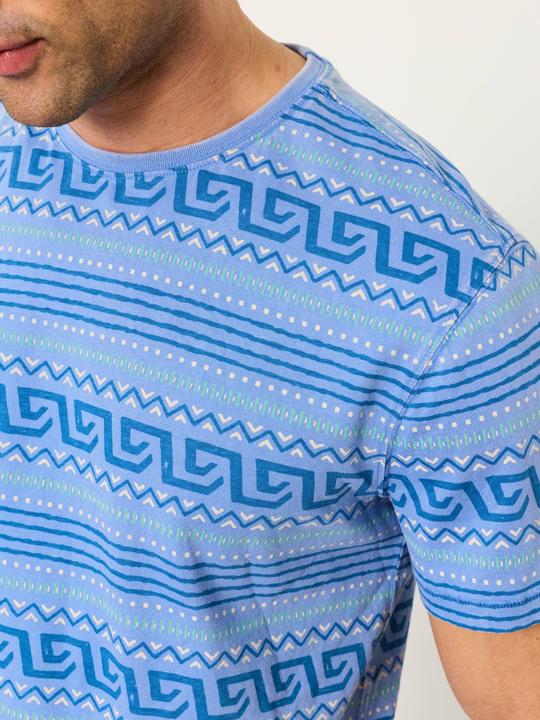 Buy FatFace Blue Graphic Stripe Tshirt from the Next UK online shop