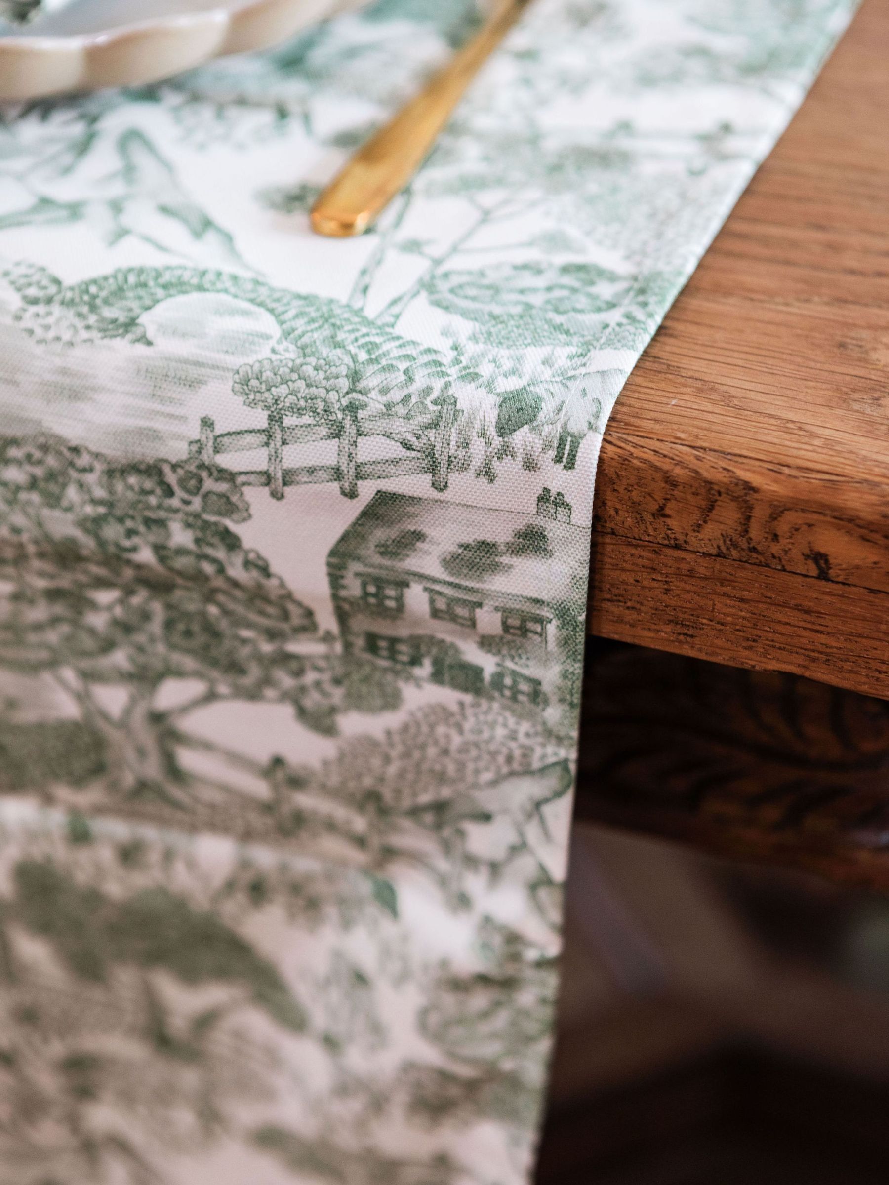 Buy Avalon Home Green Lake District Toile Table Runner from Next India