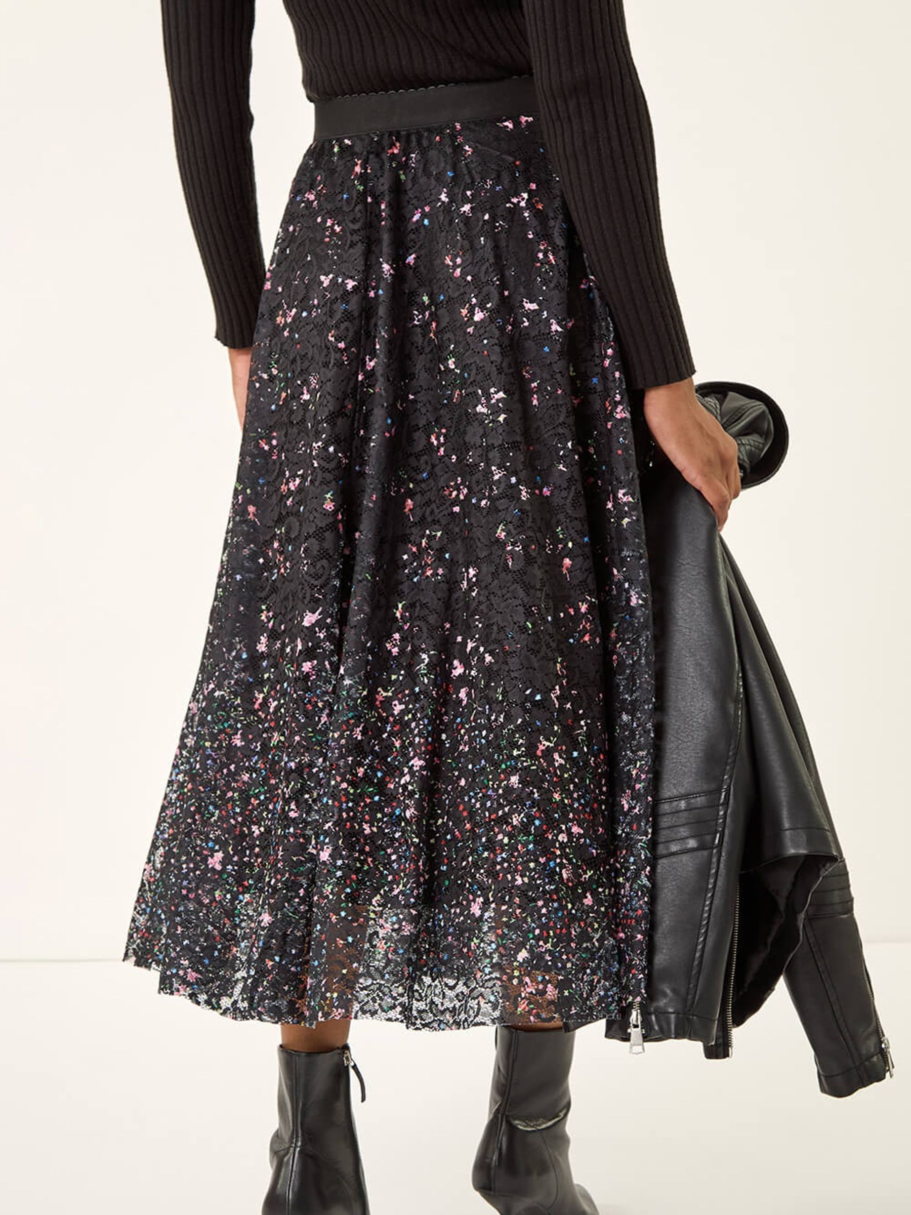 Buy Roman Printed Lace Overlay Skirt from Next Netherlands
