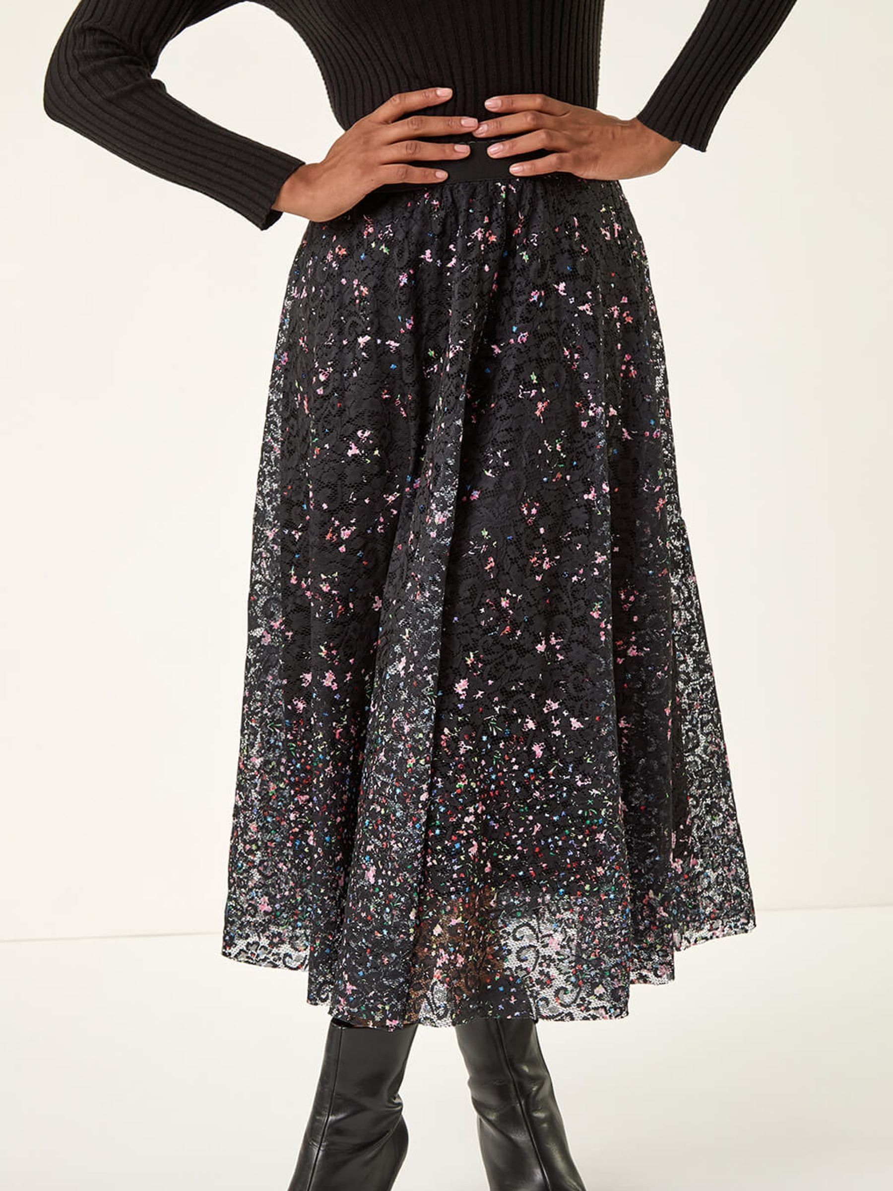 Buy Roman Printed Lace Overlay Skirt from Next Netherlands