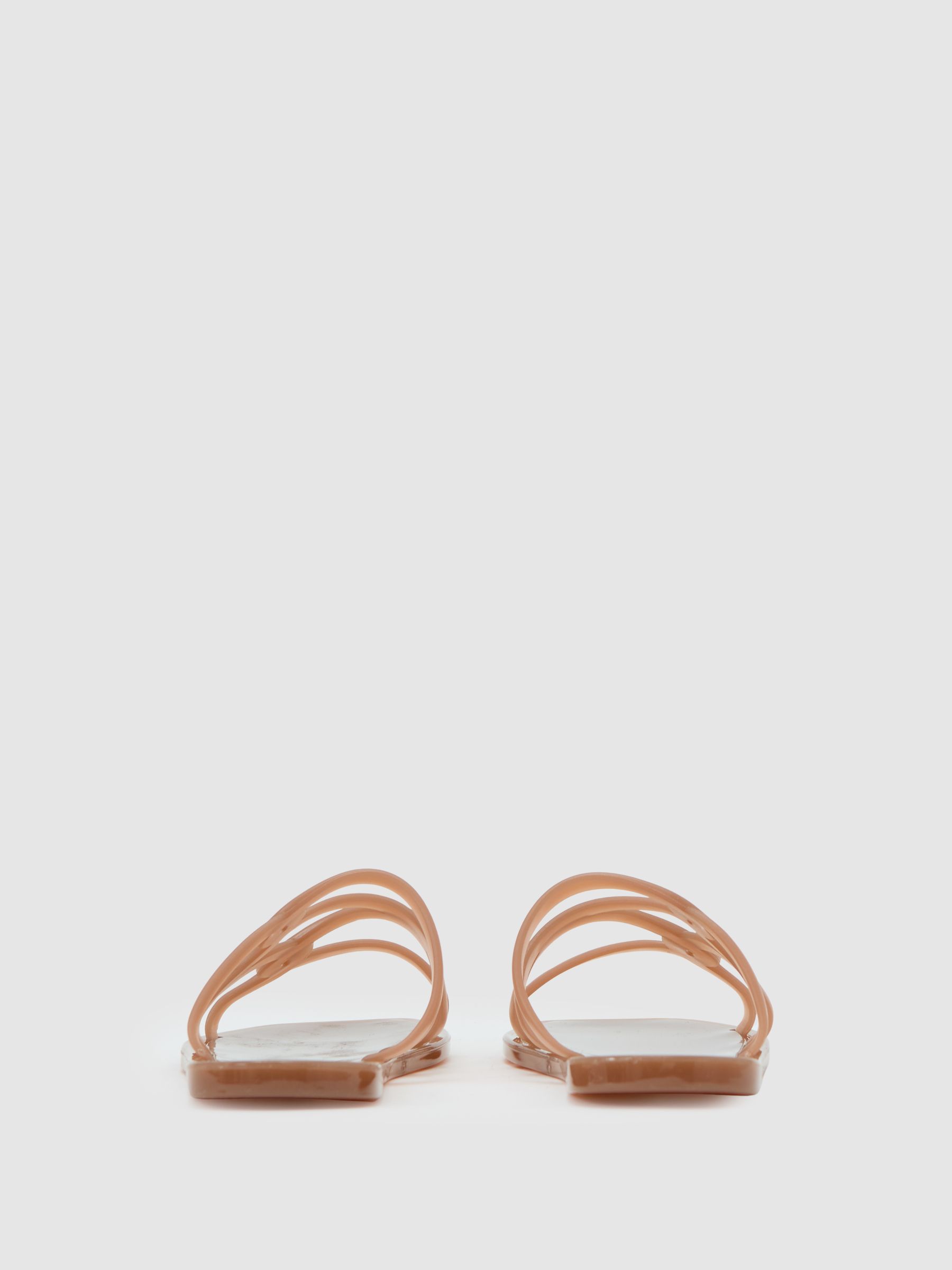 Buy Reiss Neutral Juliette Interlocking Jelly Slide Sandals from Next ...