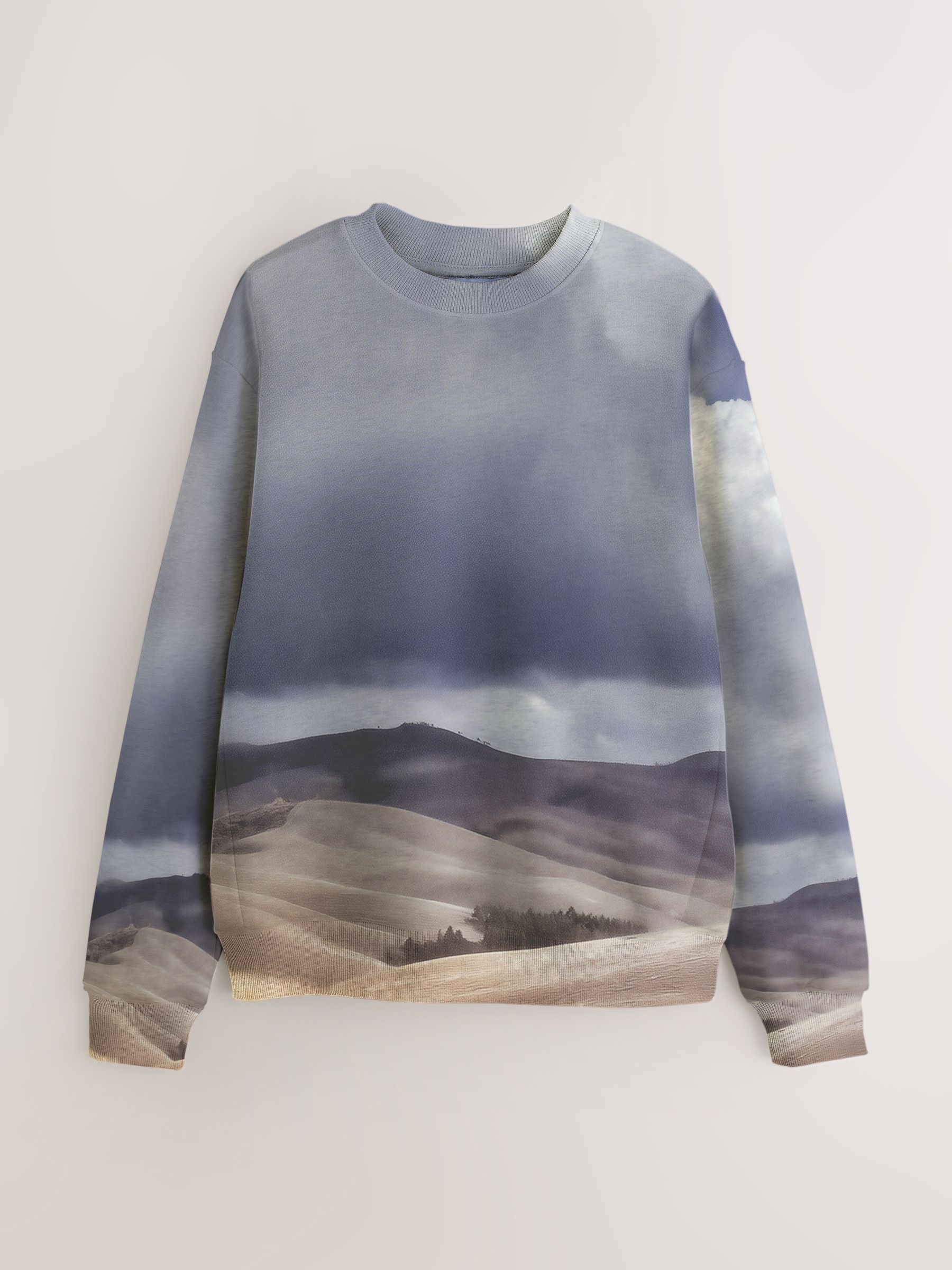 Buy Monochrome Cotton Rich Crew Graphic Print Sweatshirt from Next Germany