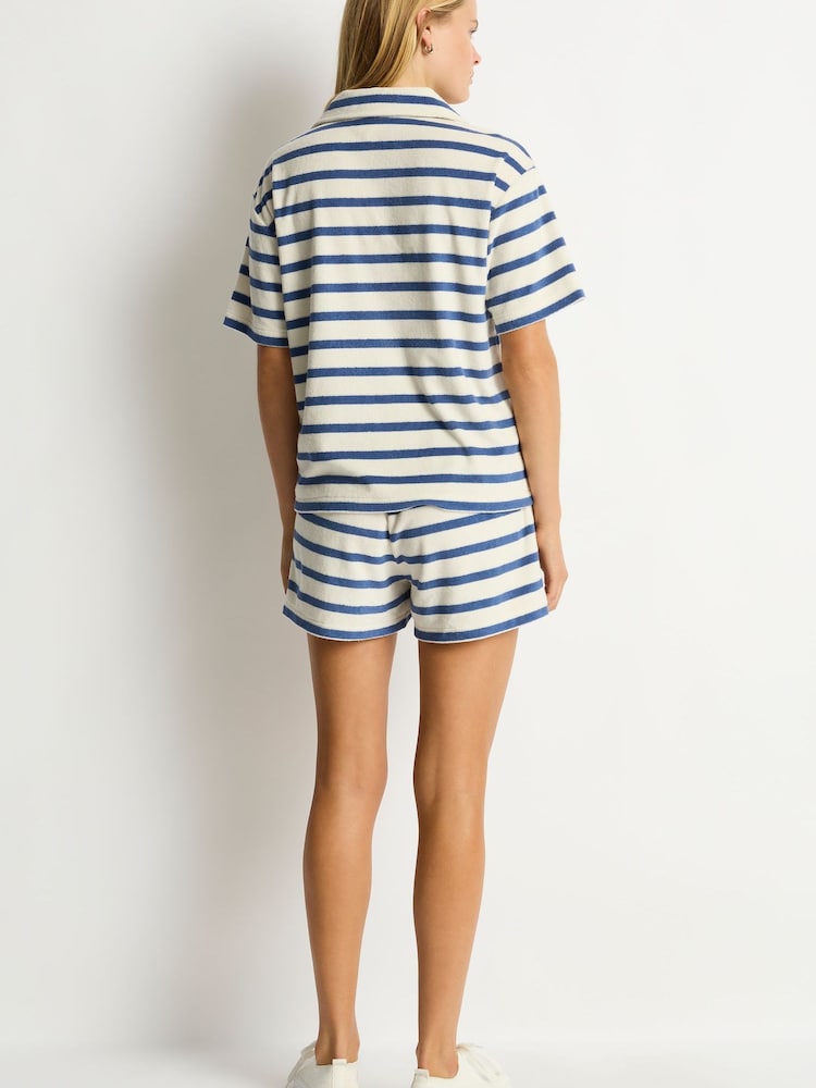 Buy Sea Level Blue Ahoy Striped Beach Polo Shirt from Next Czech Republic