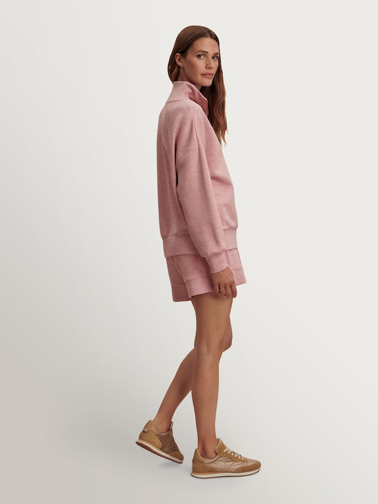 Varley Pink Half Zip Hawley Sweatshirt | Seasons