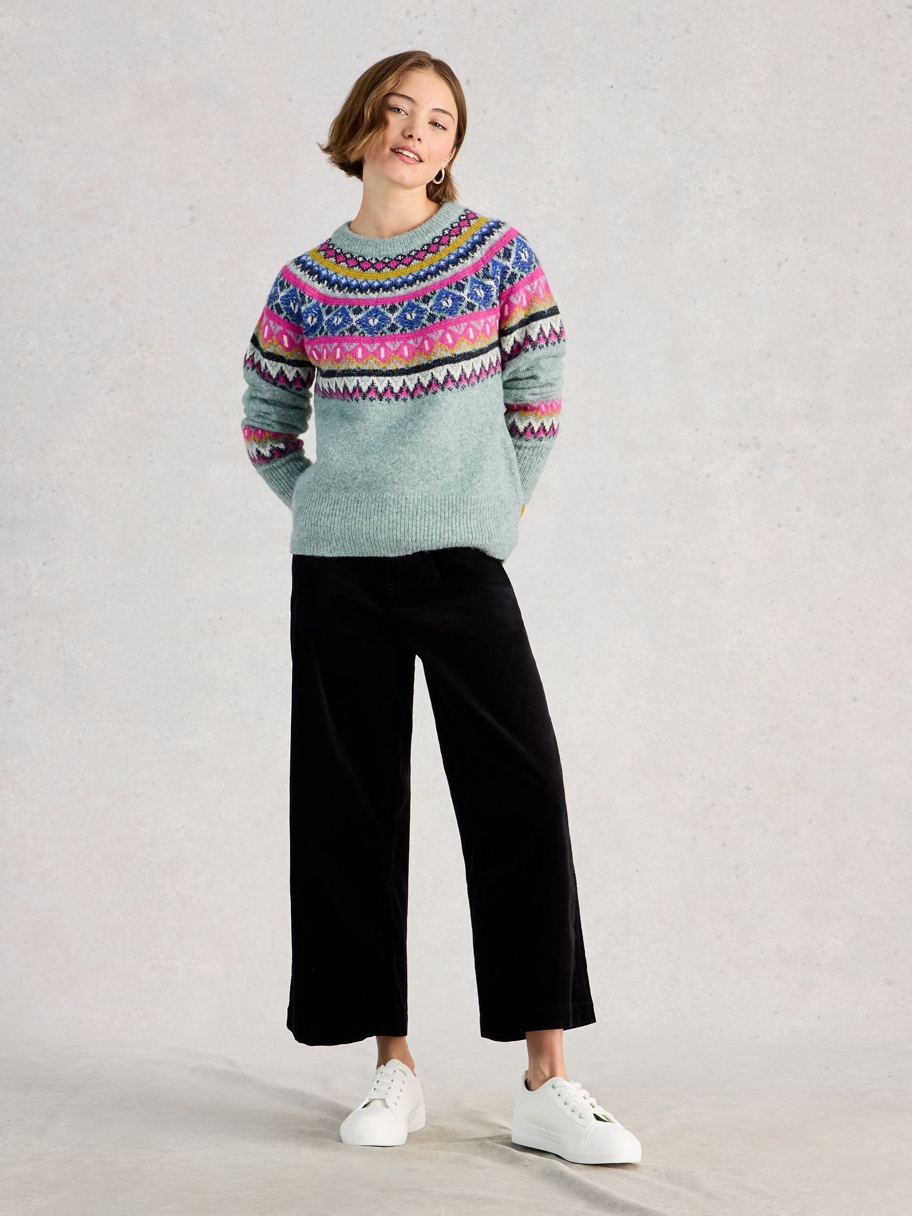 Buy Green - White Stuff Arctic Fairisle Pattern Jumper from Next Germany
