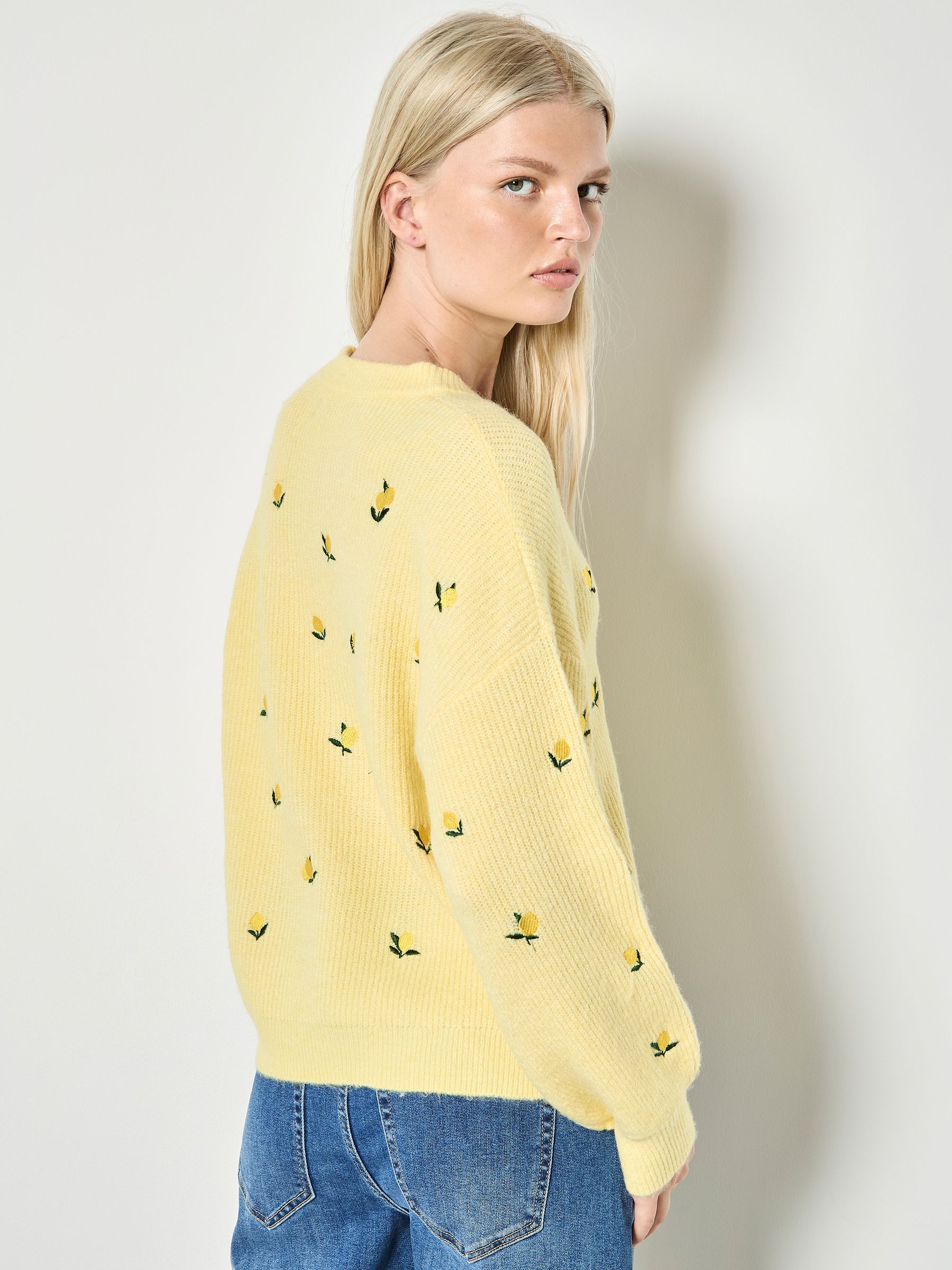 Buy Apricot Yellow Embroidered Lemon Jumper from the Next UK online shop