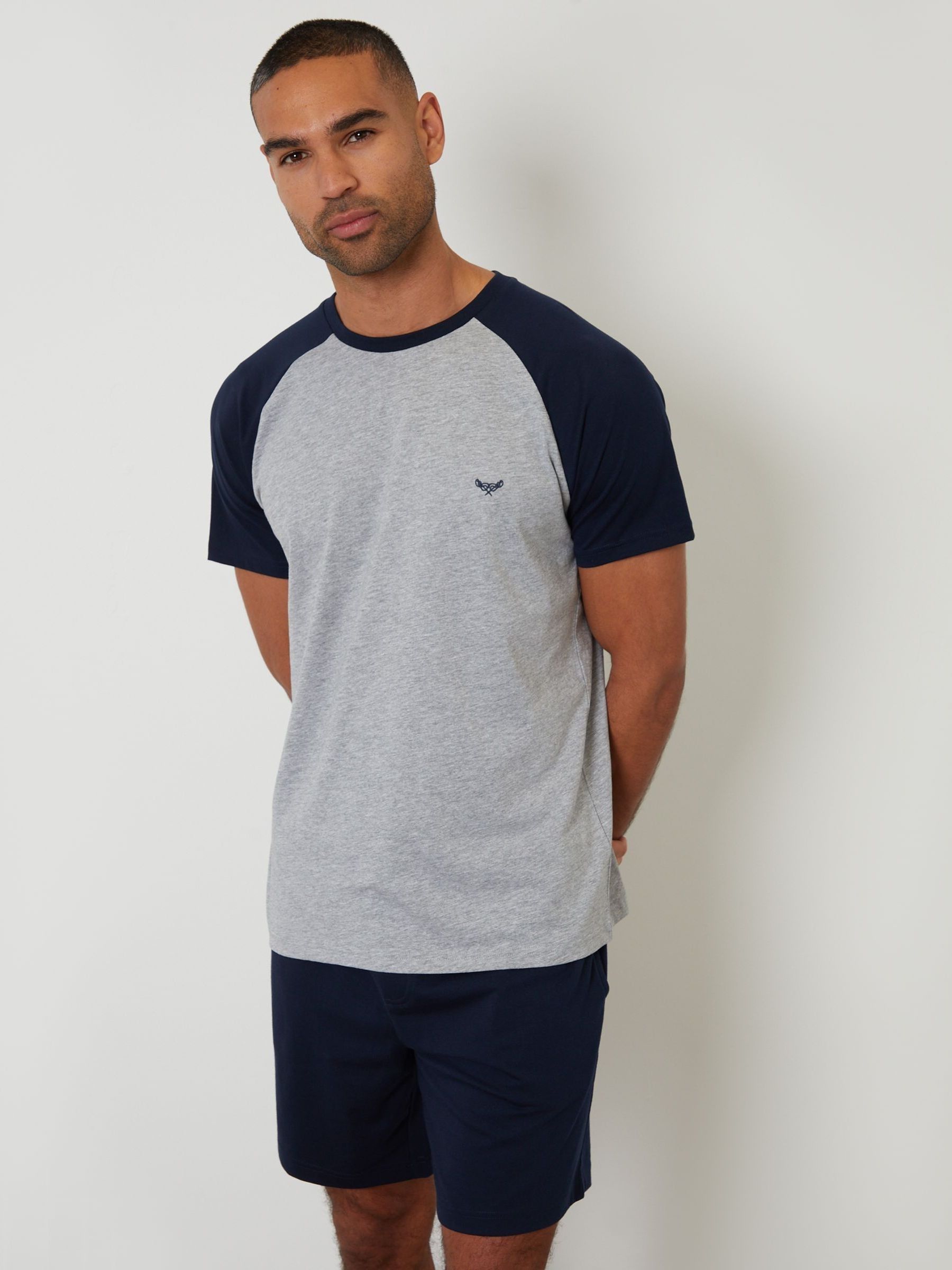 Buy Threadbare Grey Raglan Short Sleeve Top & Shorts Lounge Set from ...