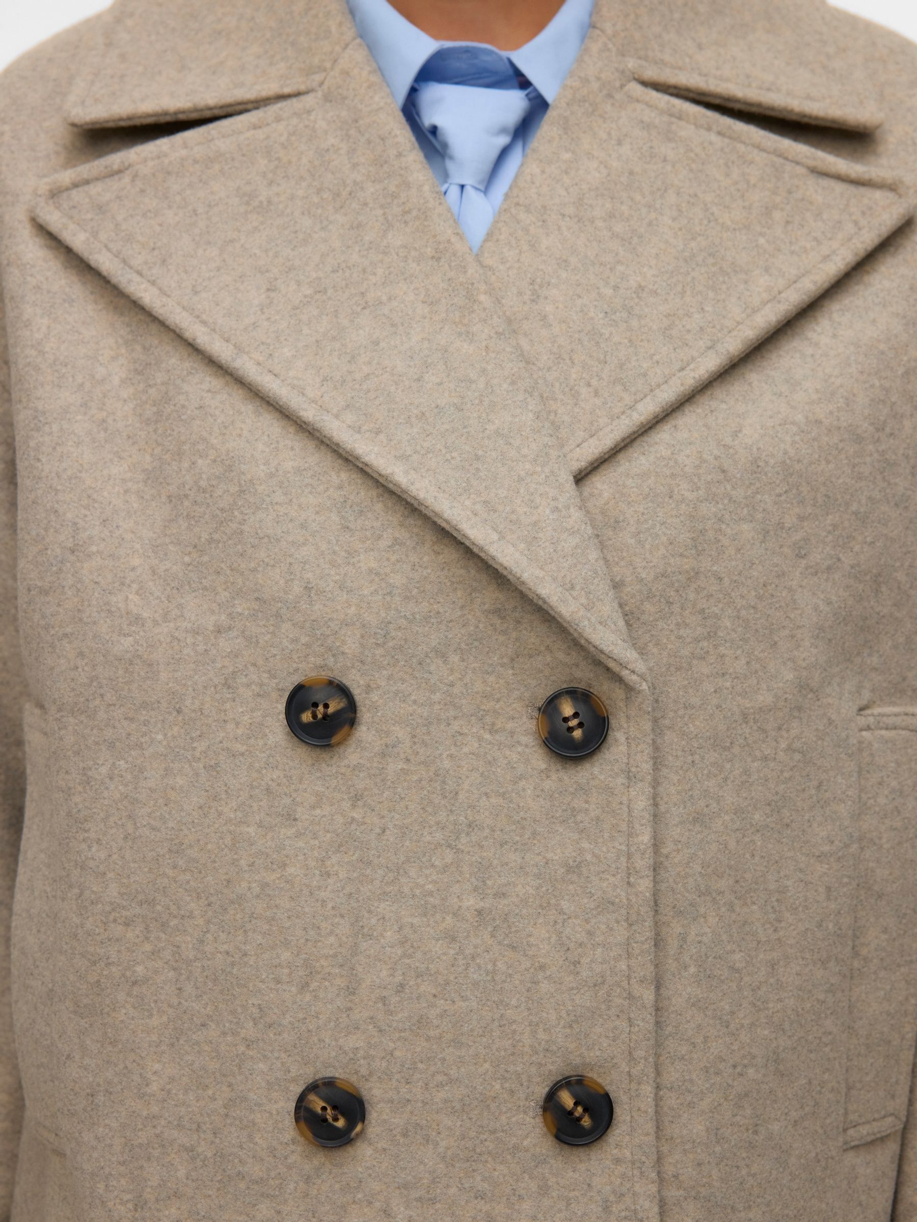 Buy VERO MODA Natural Short Double Breasted Jacket from Next Israel