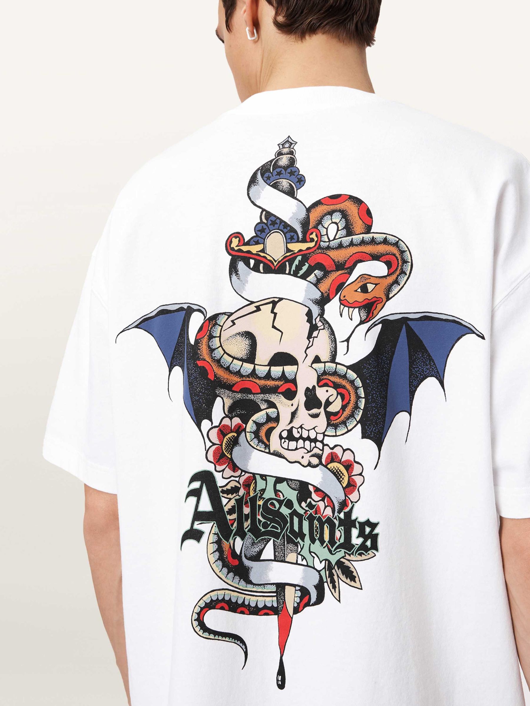 Buy AllSaints White Blade Short Sleeve Crew Neck T-Shirt from Next New ...