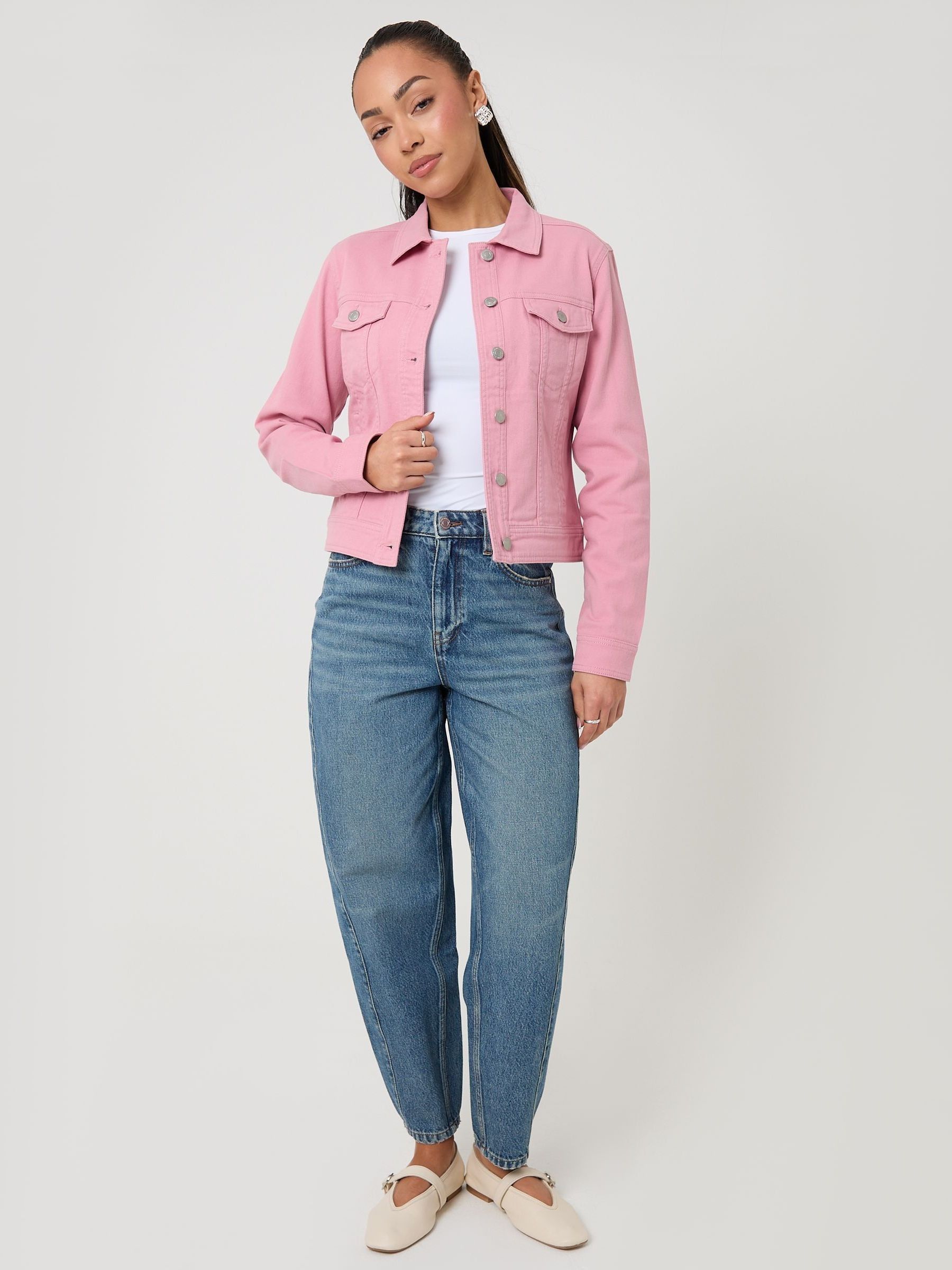Buy Threadbare Pink Classic Denim Jacket from the Next UK online shop