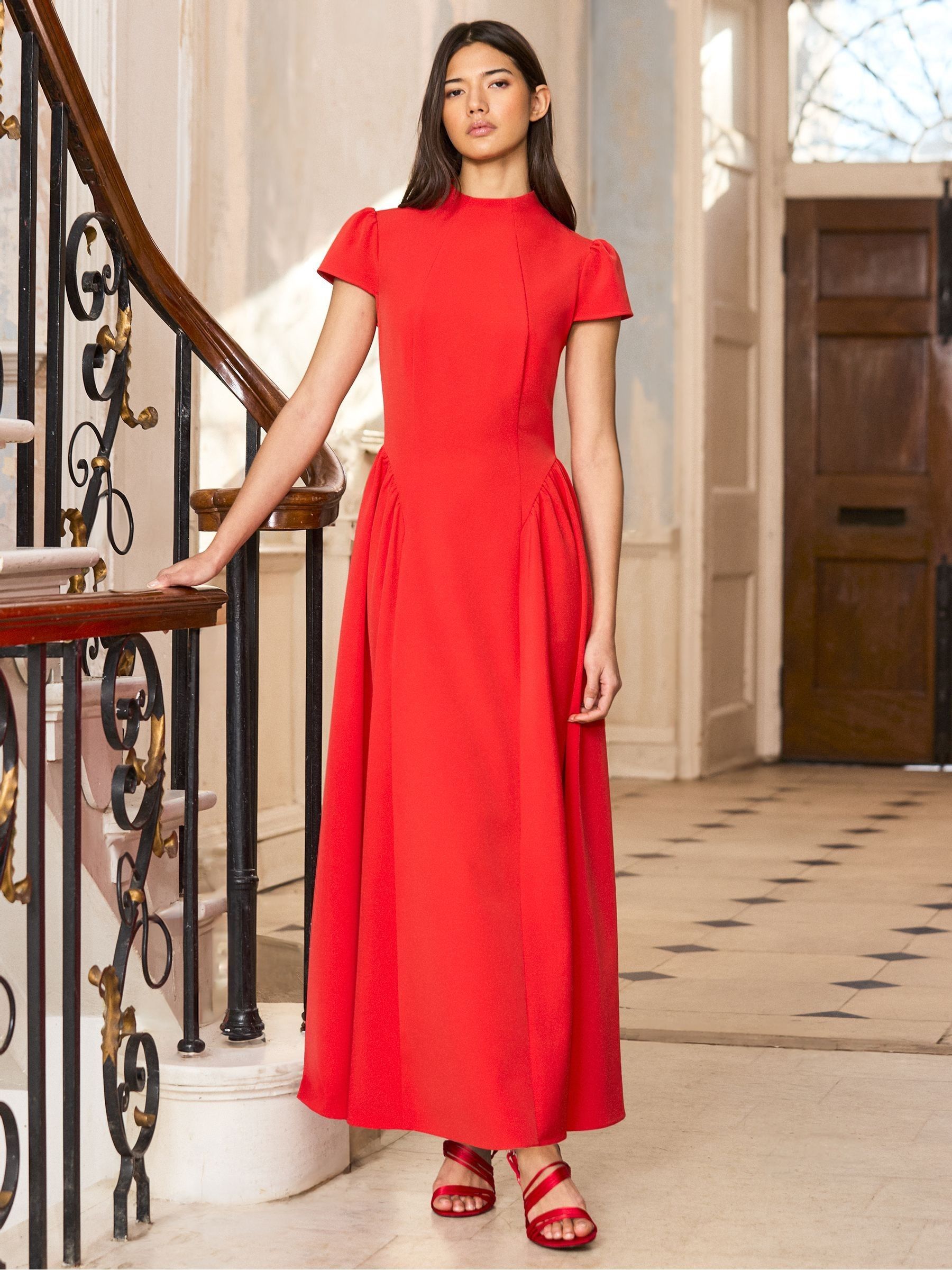 Buy Ro&Zo Red Mariam Cap Sleeve Maxi Dress from the Next UK online shop