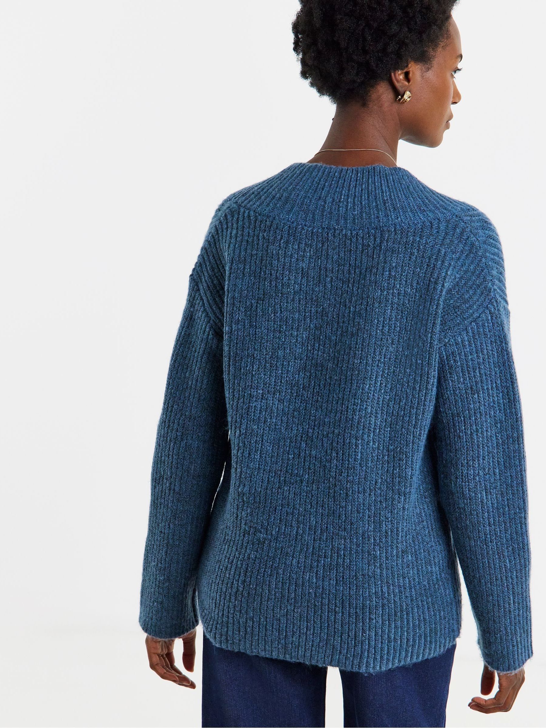 Buy JD Williams Blue Deep V-Neck Knitted Jumper from Next New Zealand