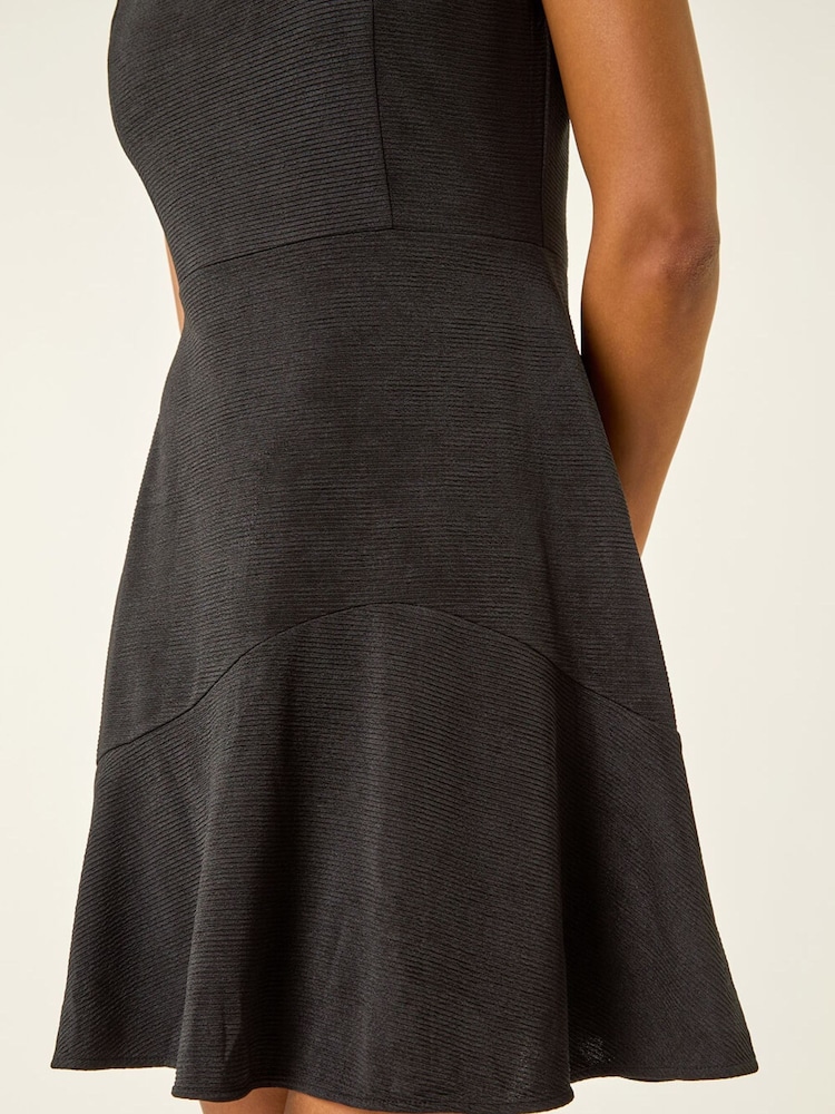 Buy Roman Black Textured Sleeveless Short Dress from the Next UK online ...