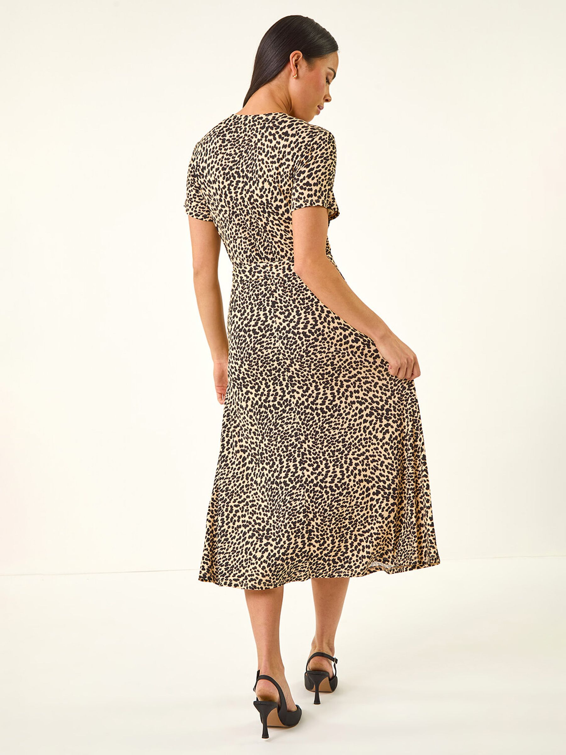 Buy Roman Natural Petite Animal Print Tie Waist Dress from Next New Zealand
