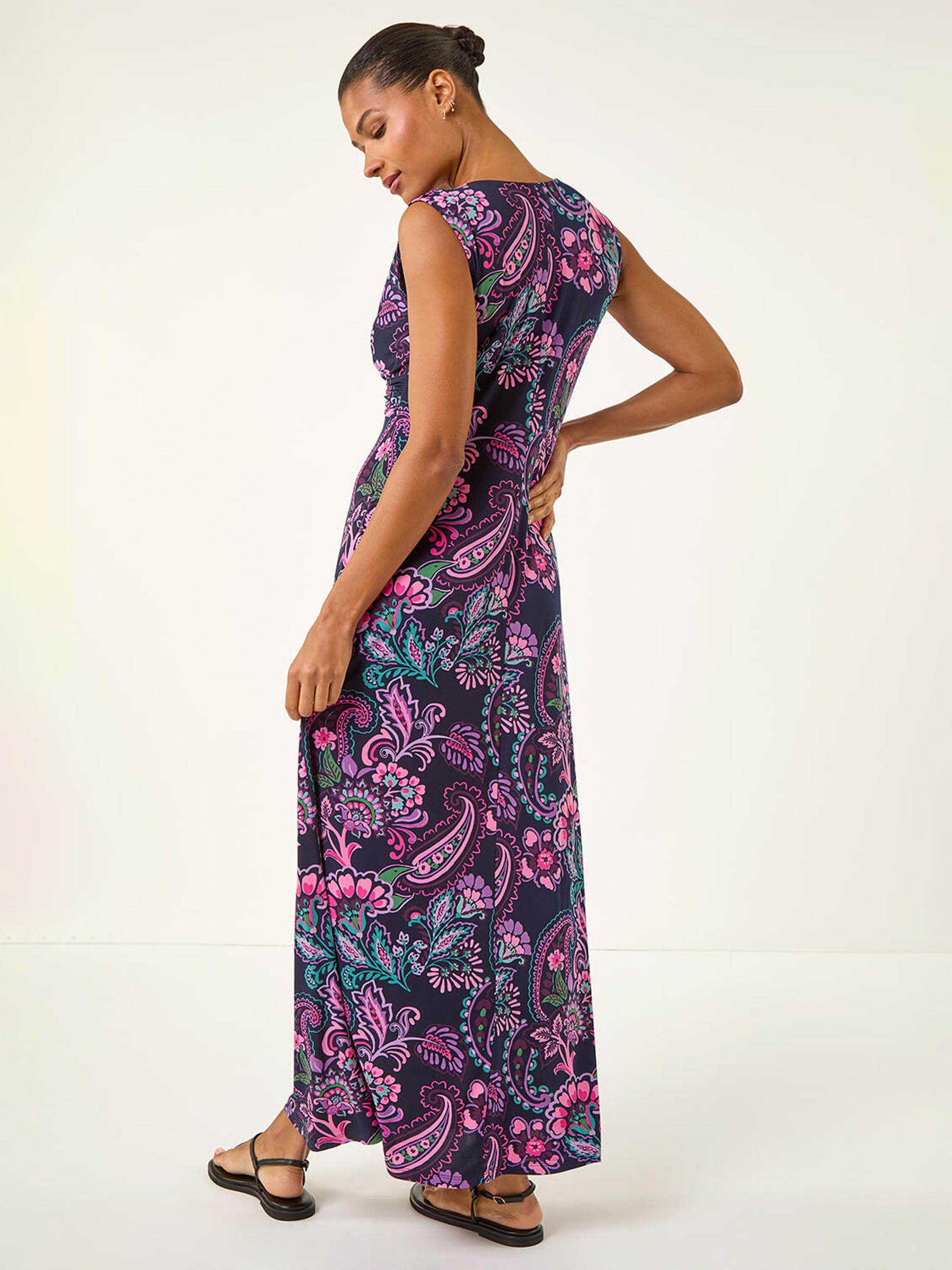 Buy Roman Pink Paisley Twist Front Maxi Dress from the Next UK online shop