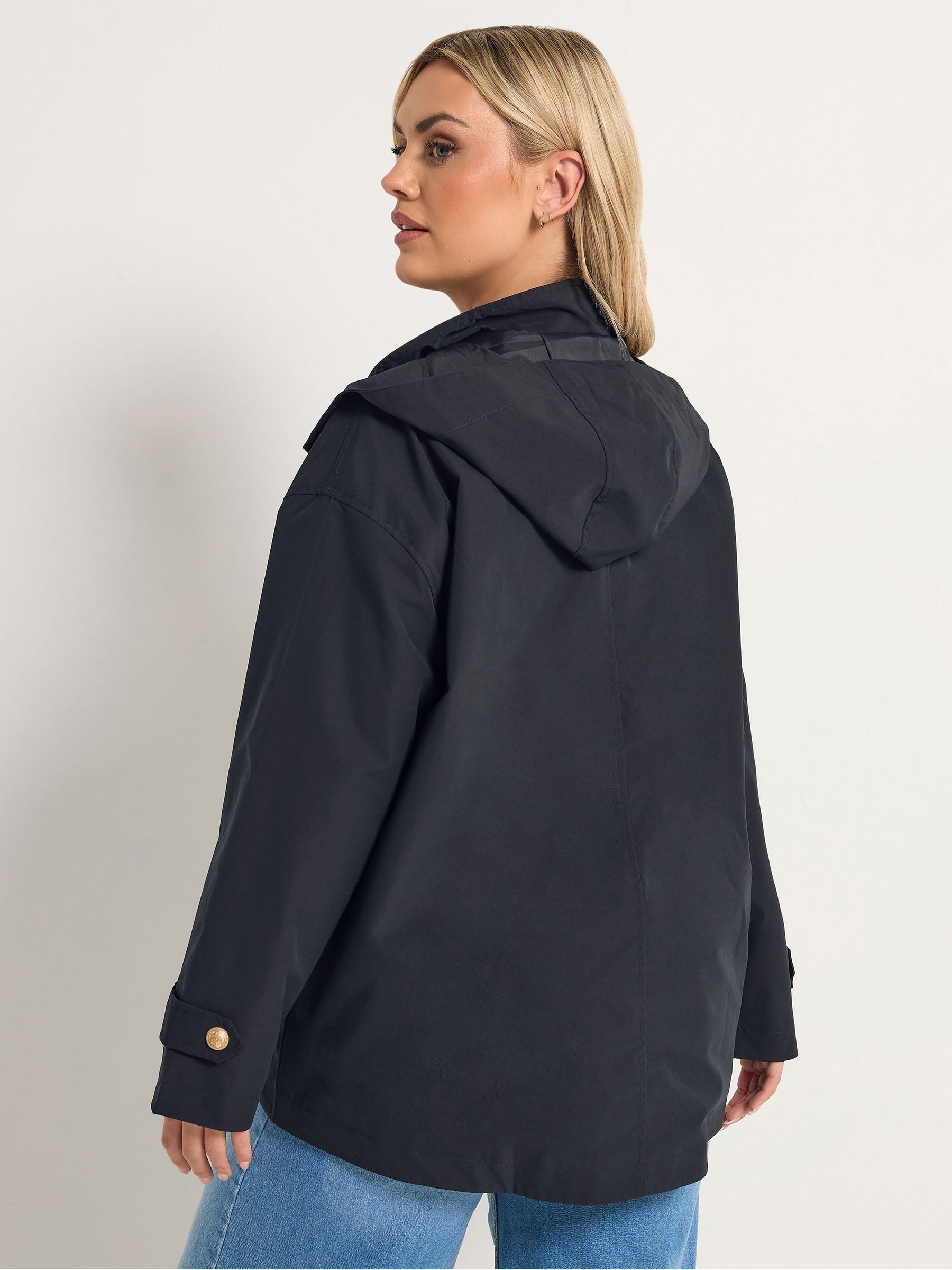 Buy Yours Curve Blue Military Button Jacket from the Next UK online shop