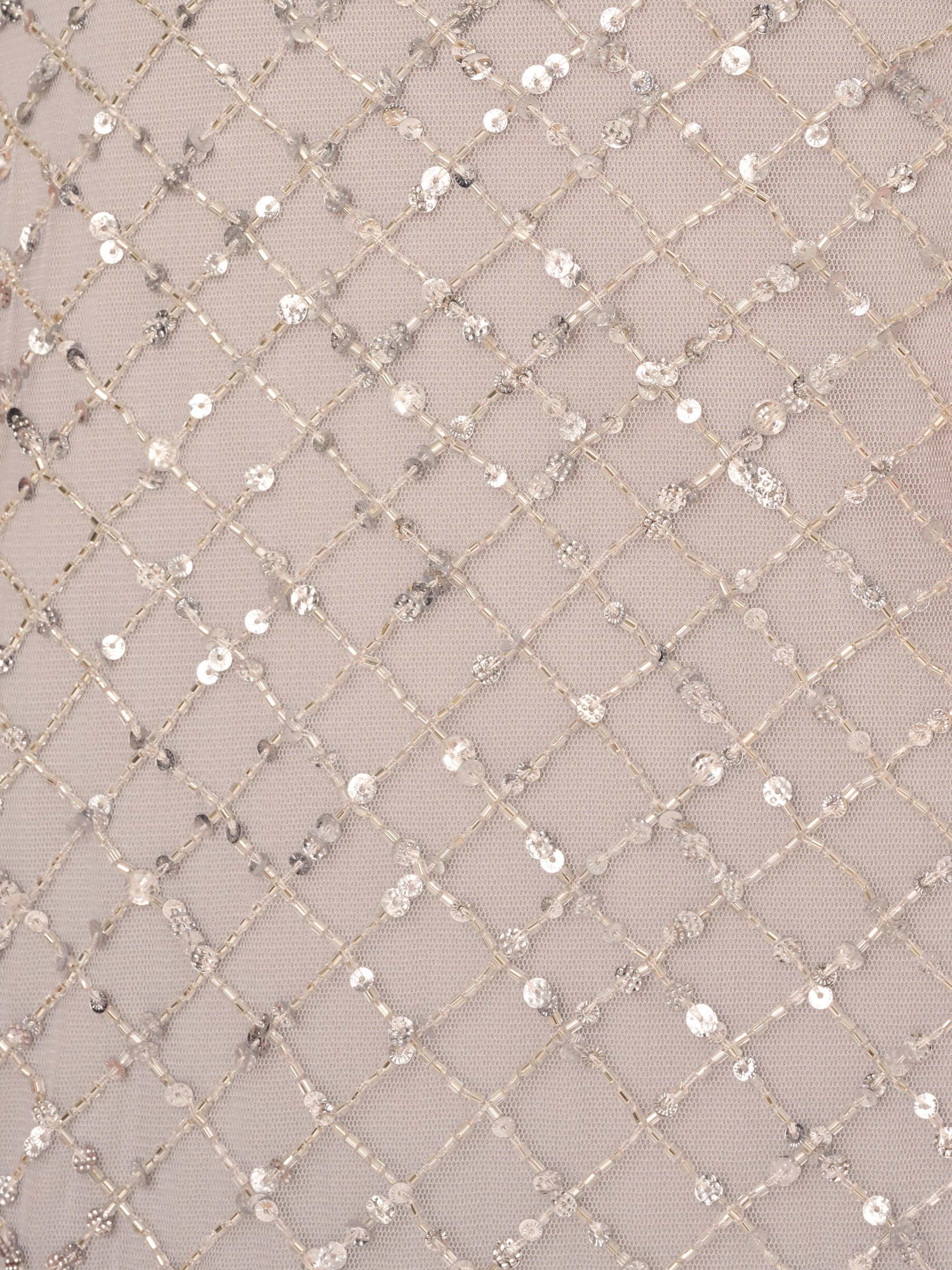 Buy Adrianna Papell Silver Beaded Cowl Drape Dress from the Next UK ...