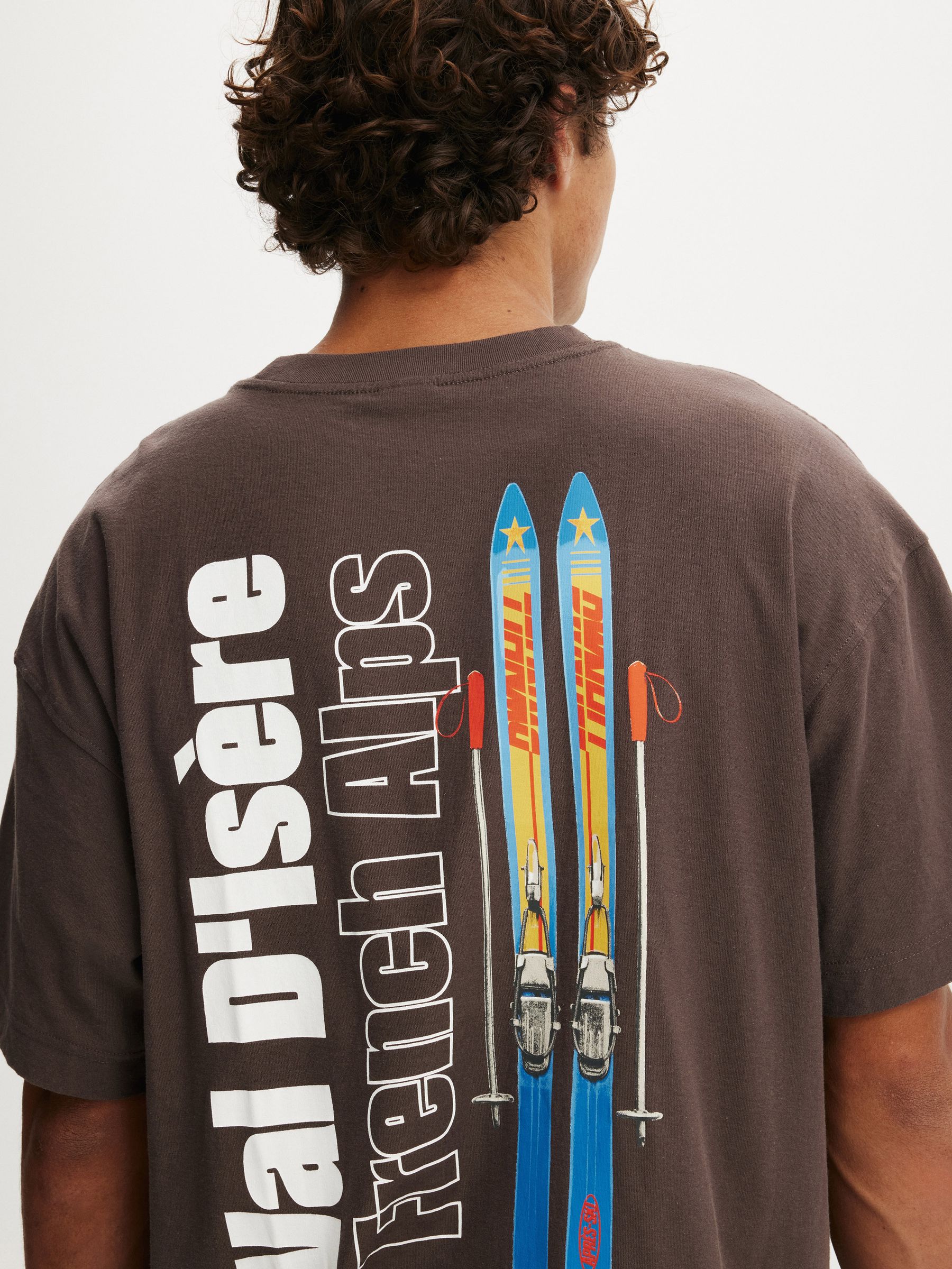 Buy Cotton On Brown Box Fit Graphic T-Shirt from the Next UK online shop