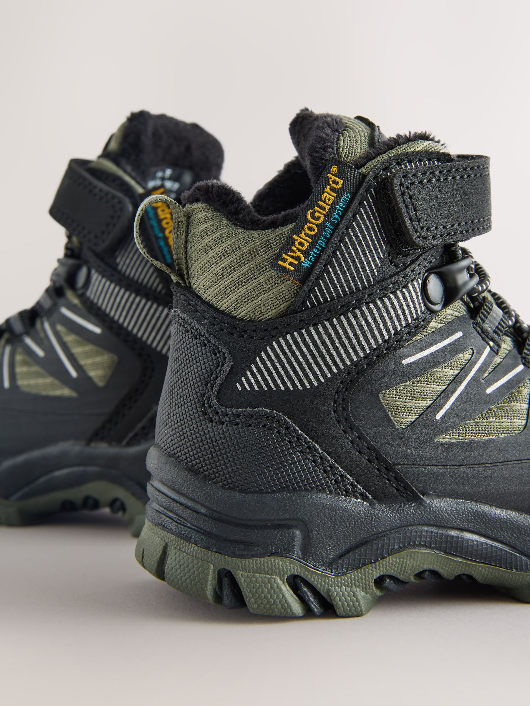 Buy Green/Black Touch Fastening Elastic Lace Waterproof Hiker Boots ...