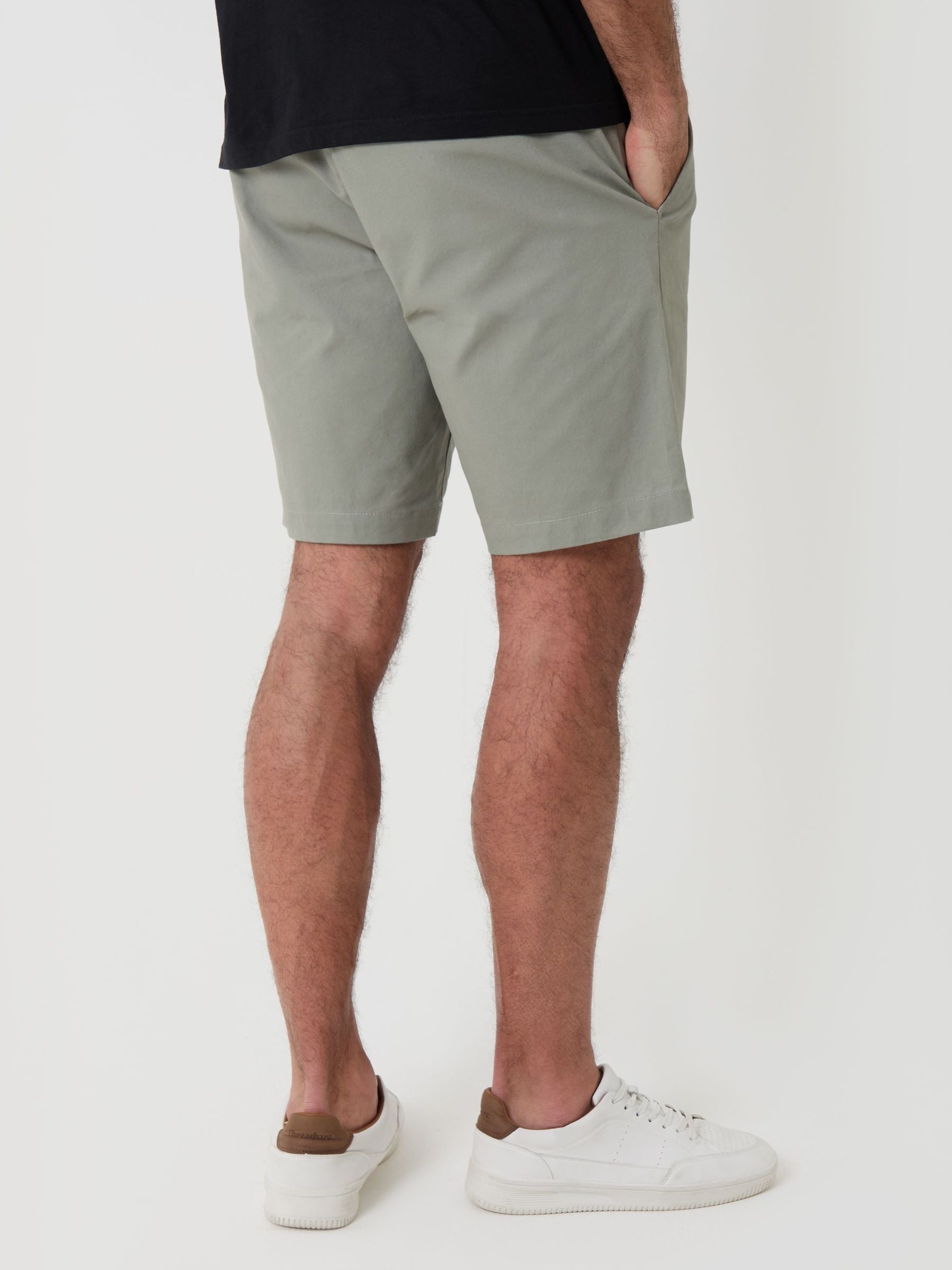 Buy Threadbare Sage Green Stretch Chino Shorts from the Next UK online shop