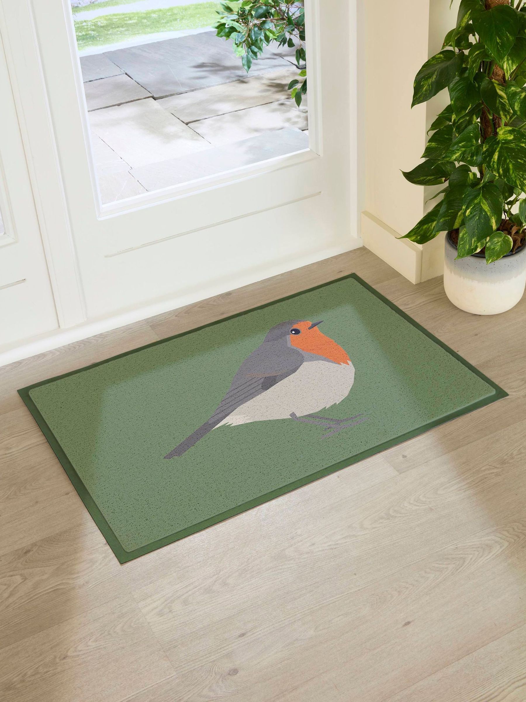 Buy Artsy Mats Green Robin Doormat from the Next UK online shop