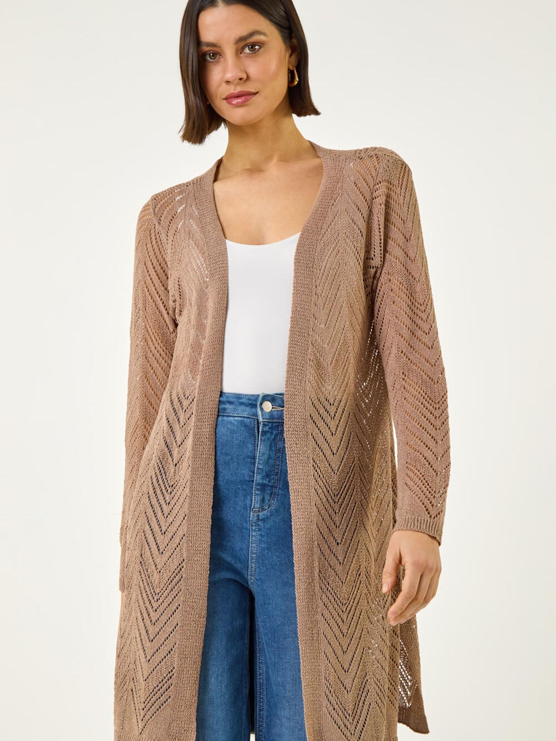 Buy Roman Brown Knitted Longline Cardigan from the Next UK online shop