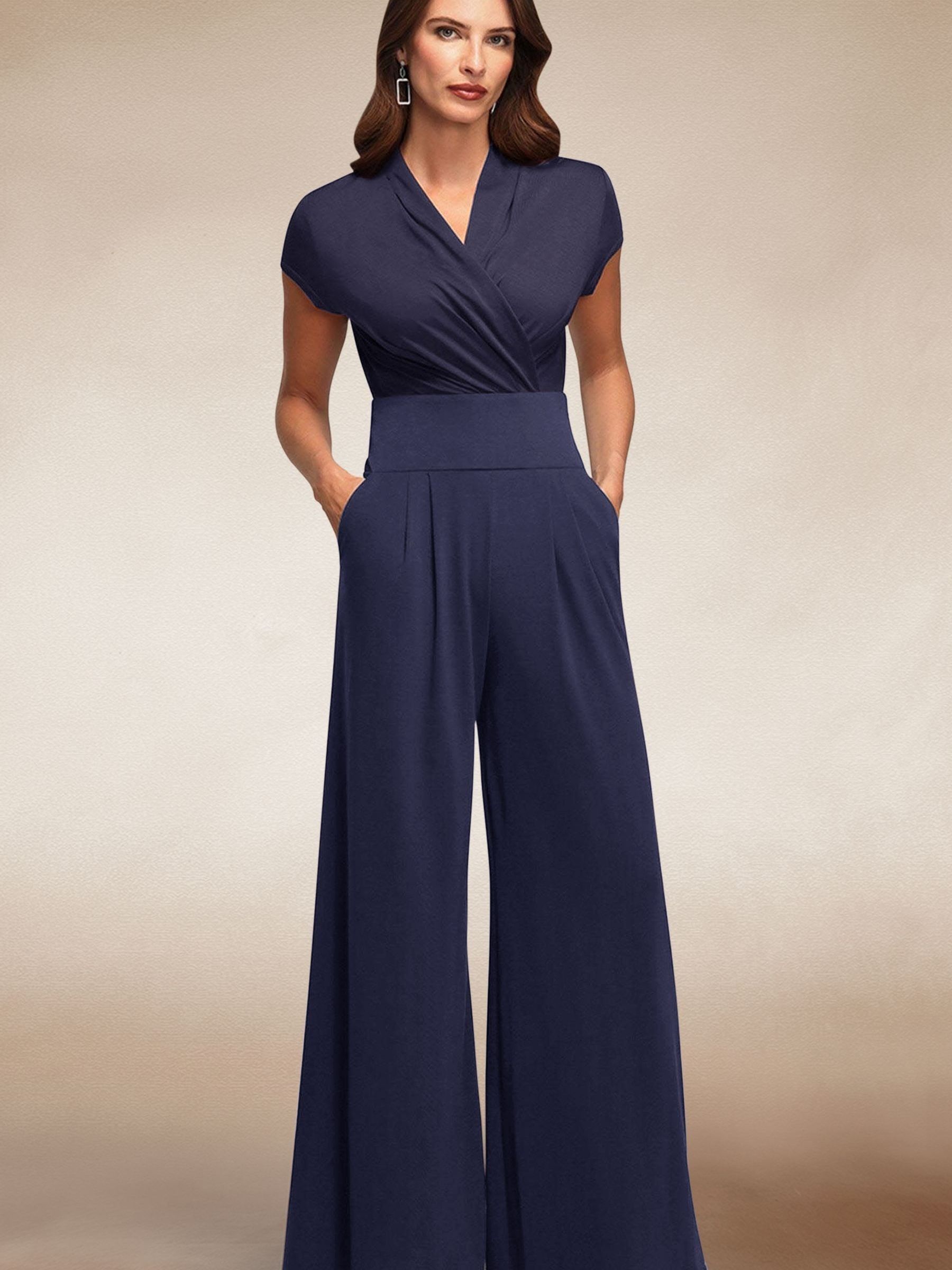 Buy Hot Squash Blue Cap Sleeved Wide Leg Jumpsuit from the Next UK ...