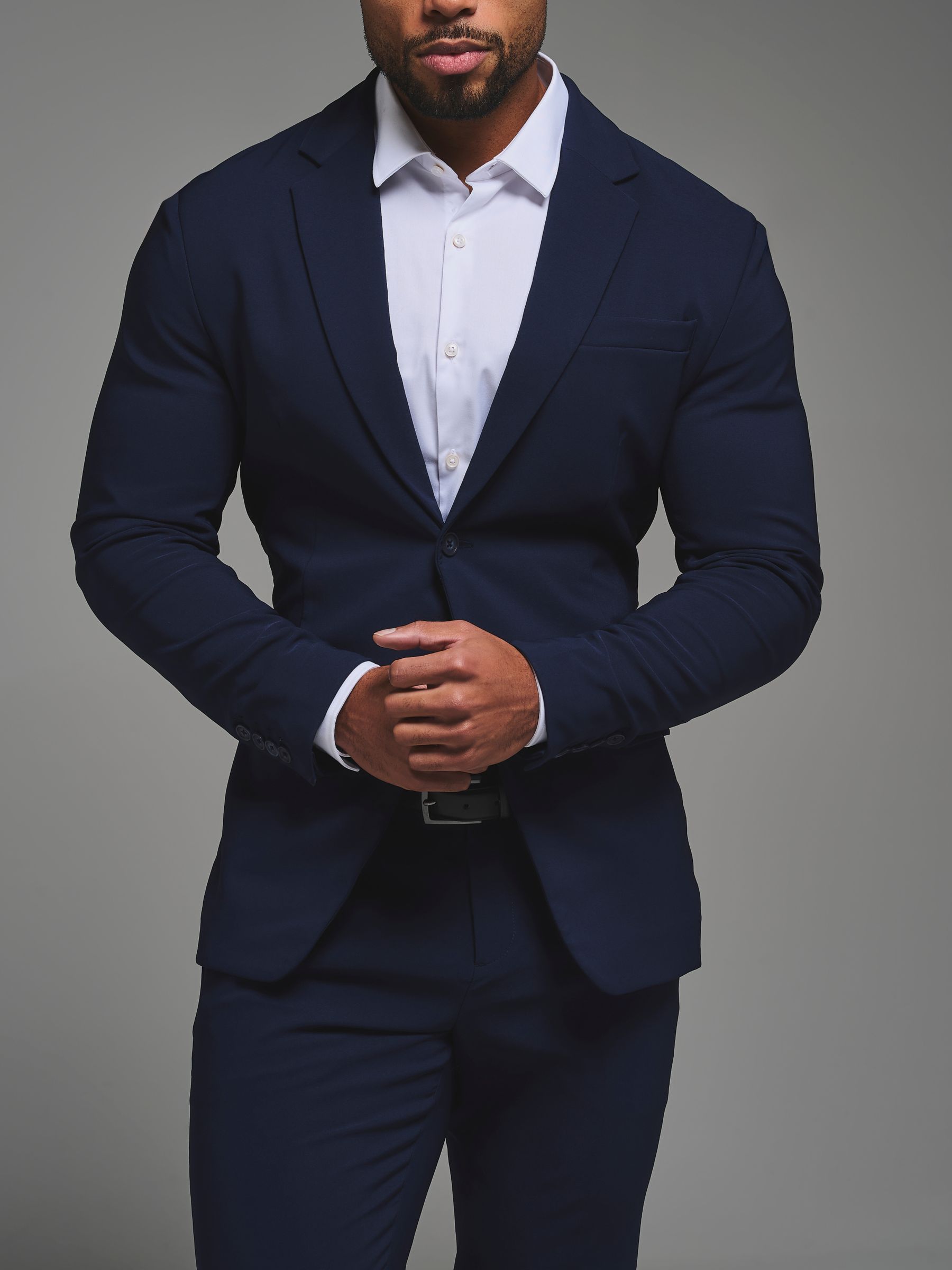Buy Tailored Athlete Blue Muscle Fit Tech Suit Jacket from the Next UK ...