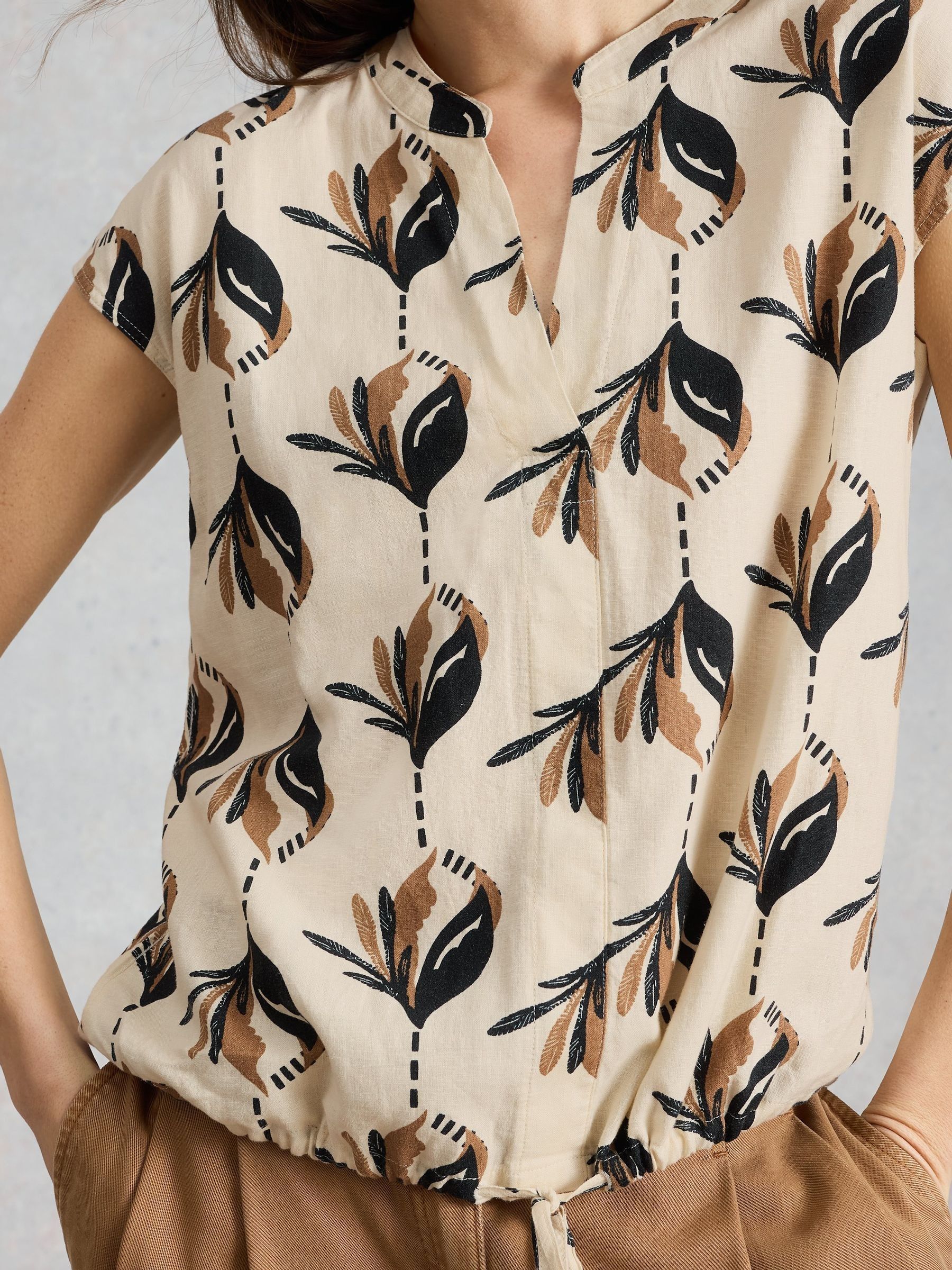 Buy White Stuff Natural Nicole Linen Blend Top from the Next UK online shop