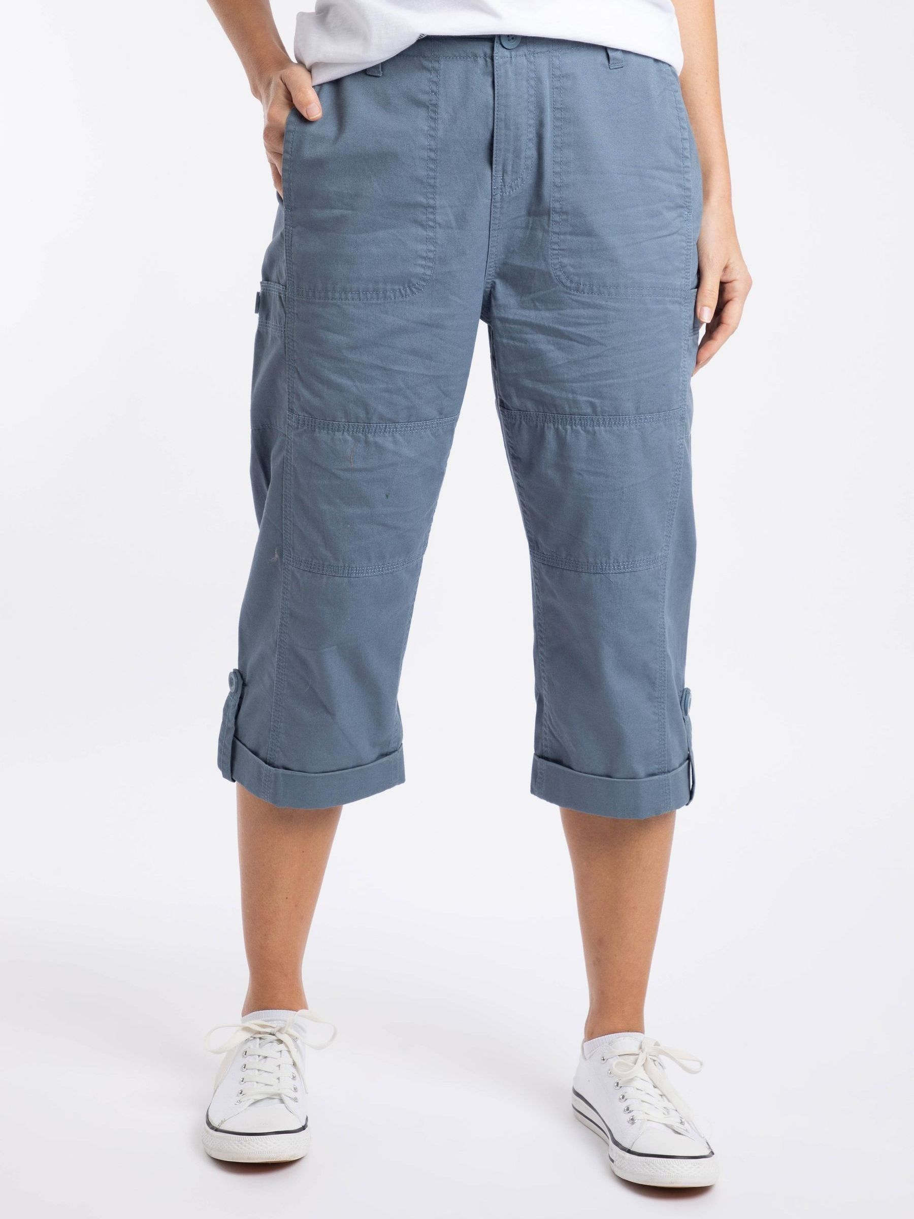 Buy Weird Fish Blue Salena 3/4 Length Trousers from the Next UK online shop