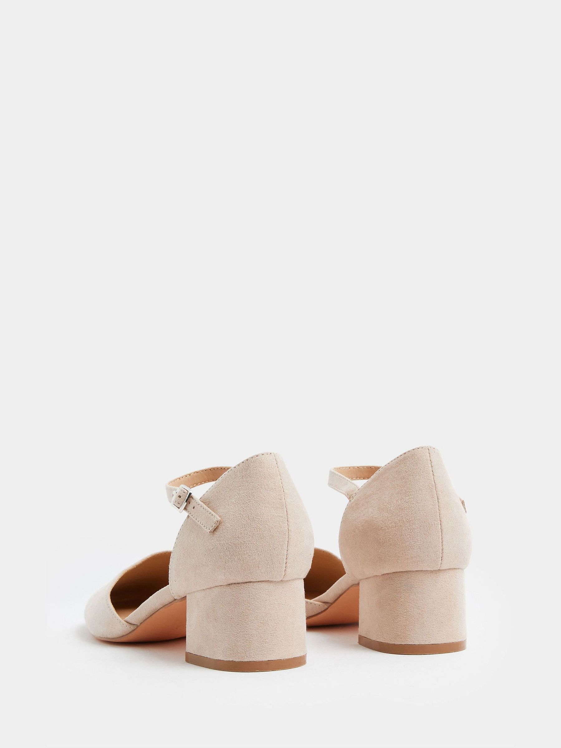 Buy Yours Curve Natural Extra Wide Fit Square Toe Block Heels from the ...