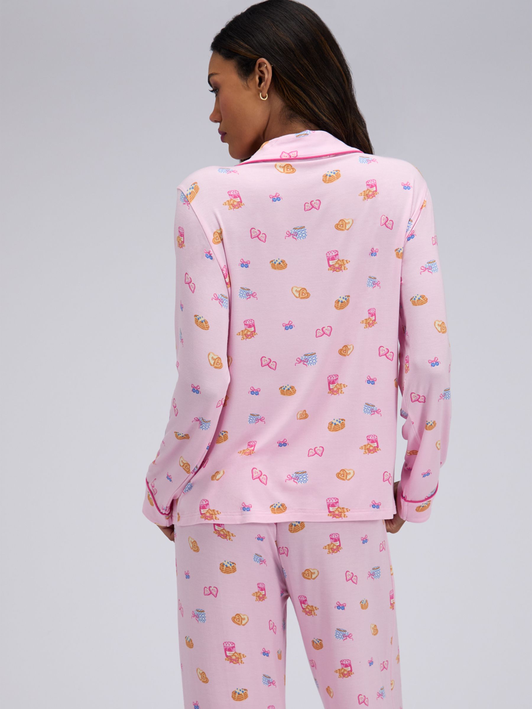Buy Boux Avenue Pink Breakfast Print Modal Pyjamas Set from the Next UK ...
