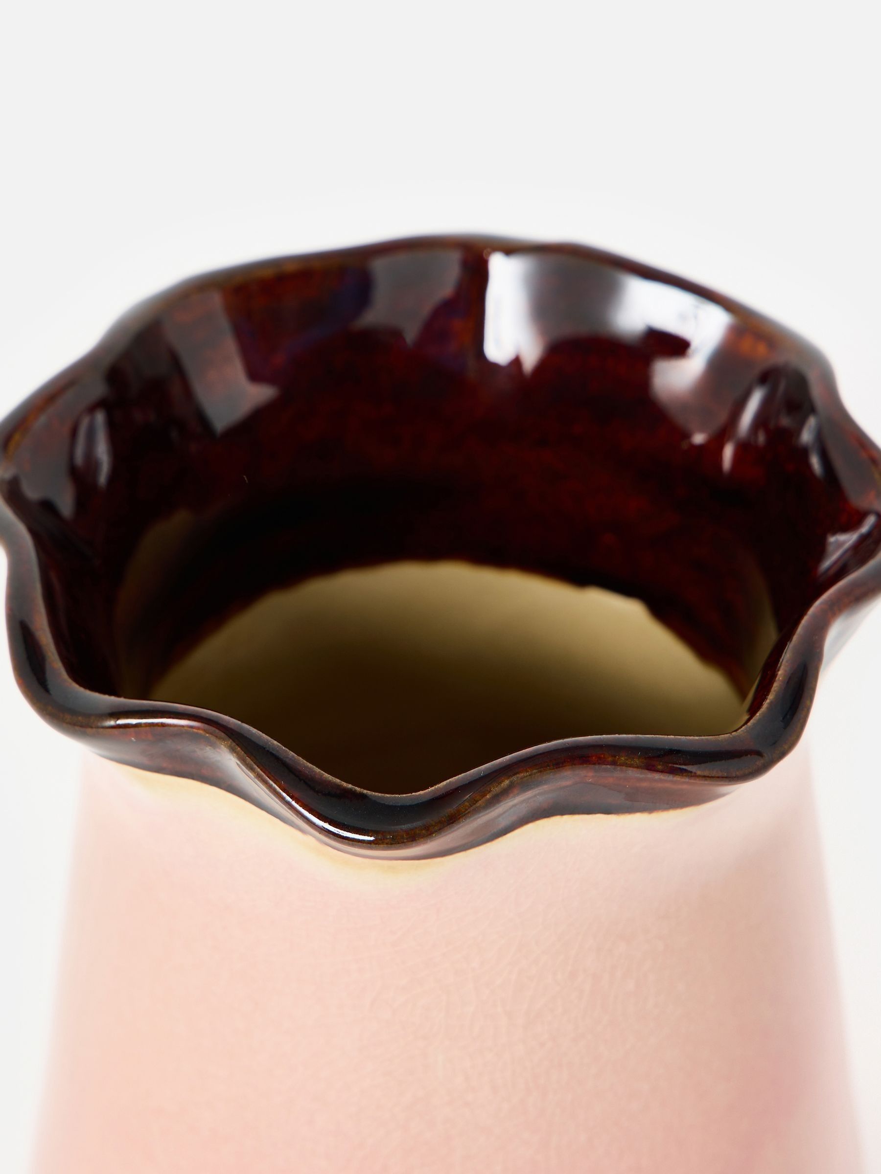 Buy Oliver Bonas Pink Isla Pink Ceramic Ripple Vase from the Next UK ...