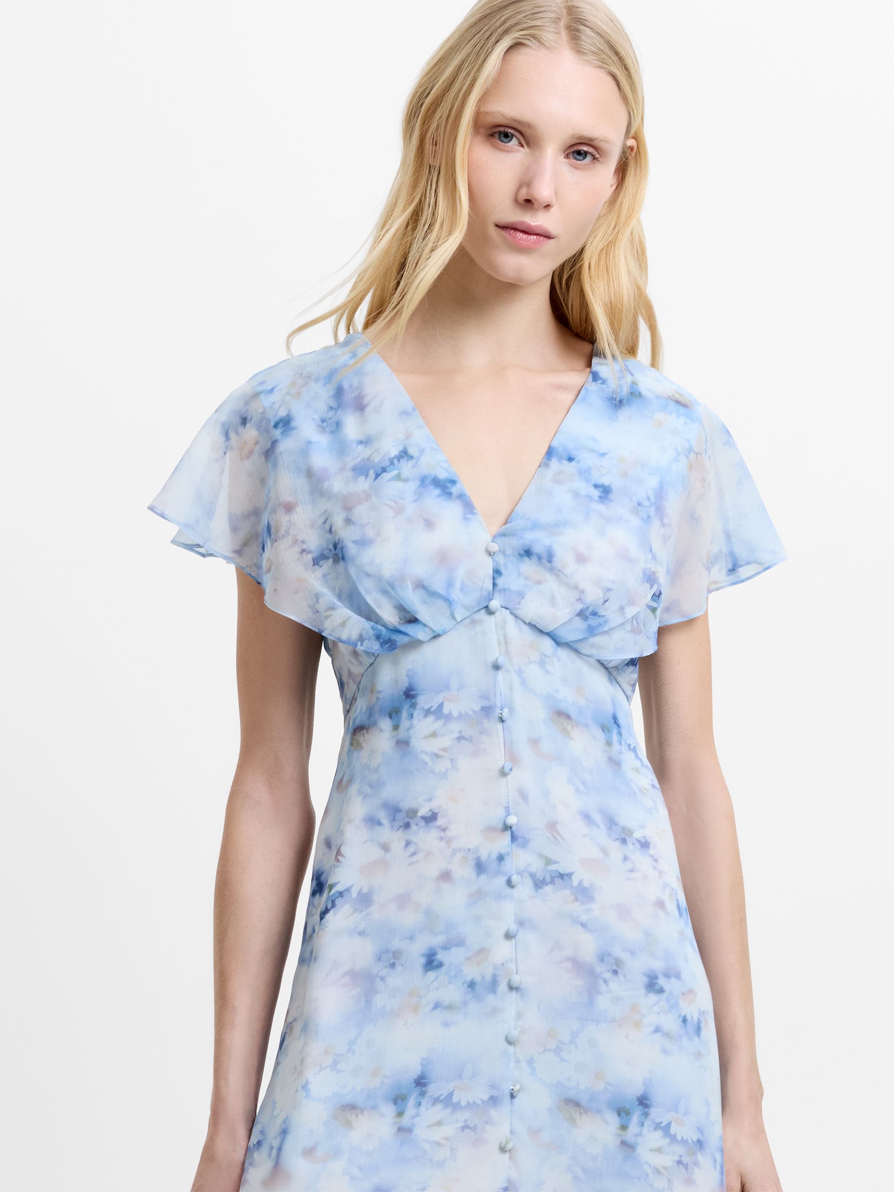 Buy French Connection Blue Daisy Emina Georgette Midi Dress from Next ...