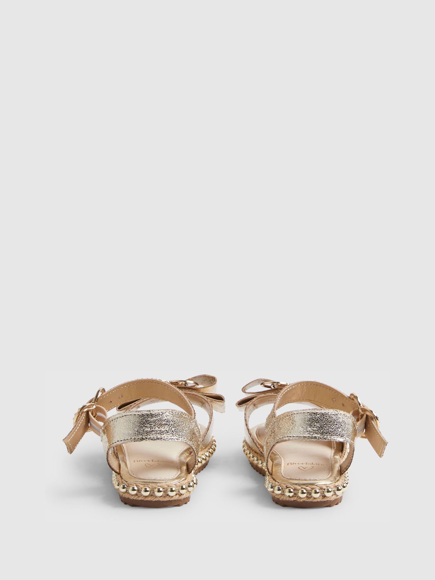 Buy River Island Gold Bow Espadrille Sandals from Next United Arab Emirates