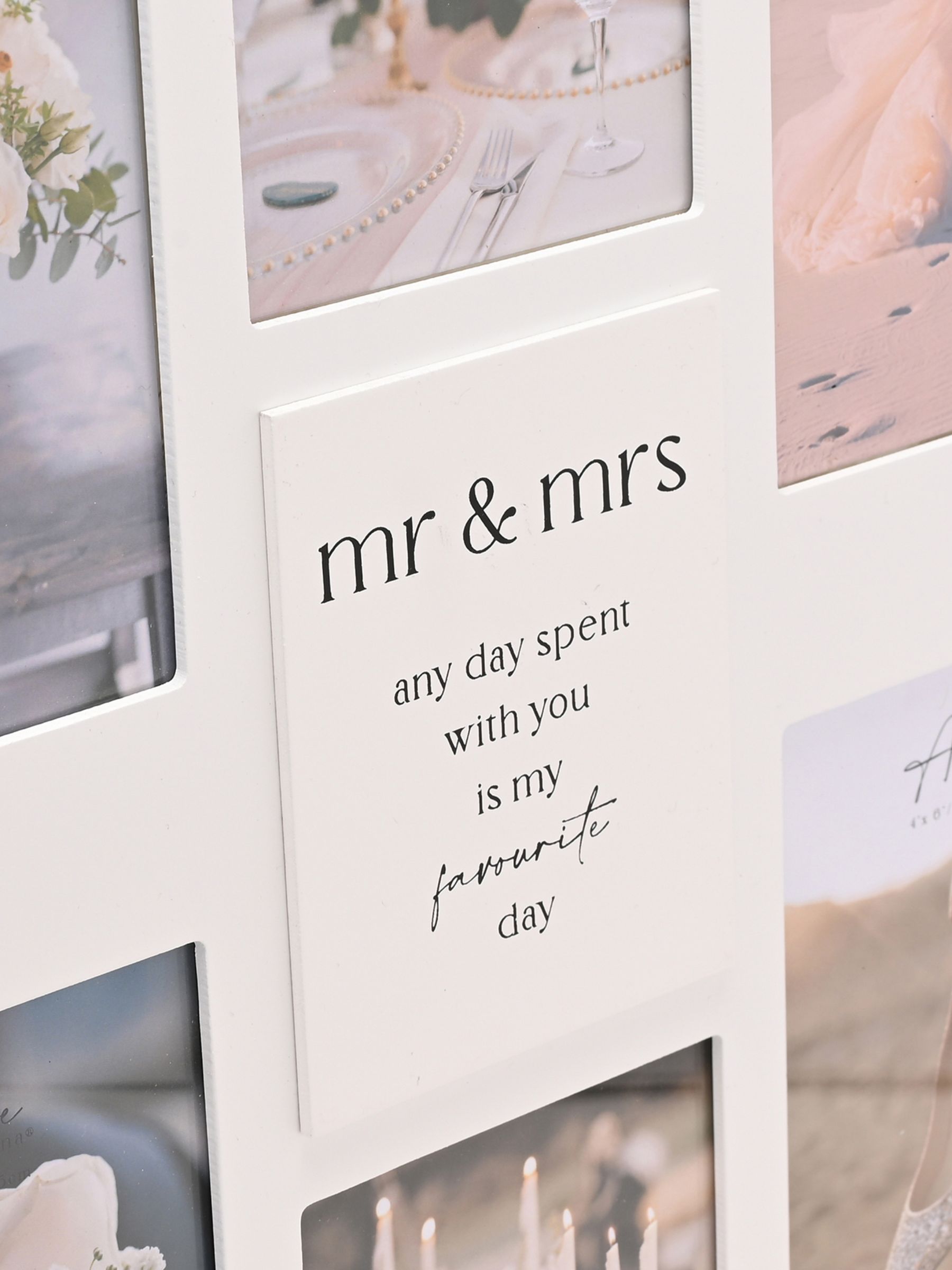 Buy Widdop White Multi Aperture Photo Frame - Mr & Mrs from the Next UK ...