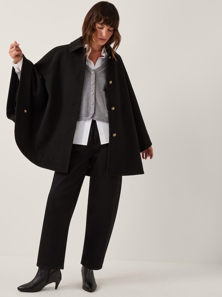 Buy Monsoon Black Ciara Cape Coat from Next Gibraltar