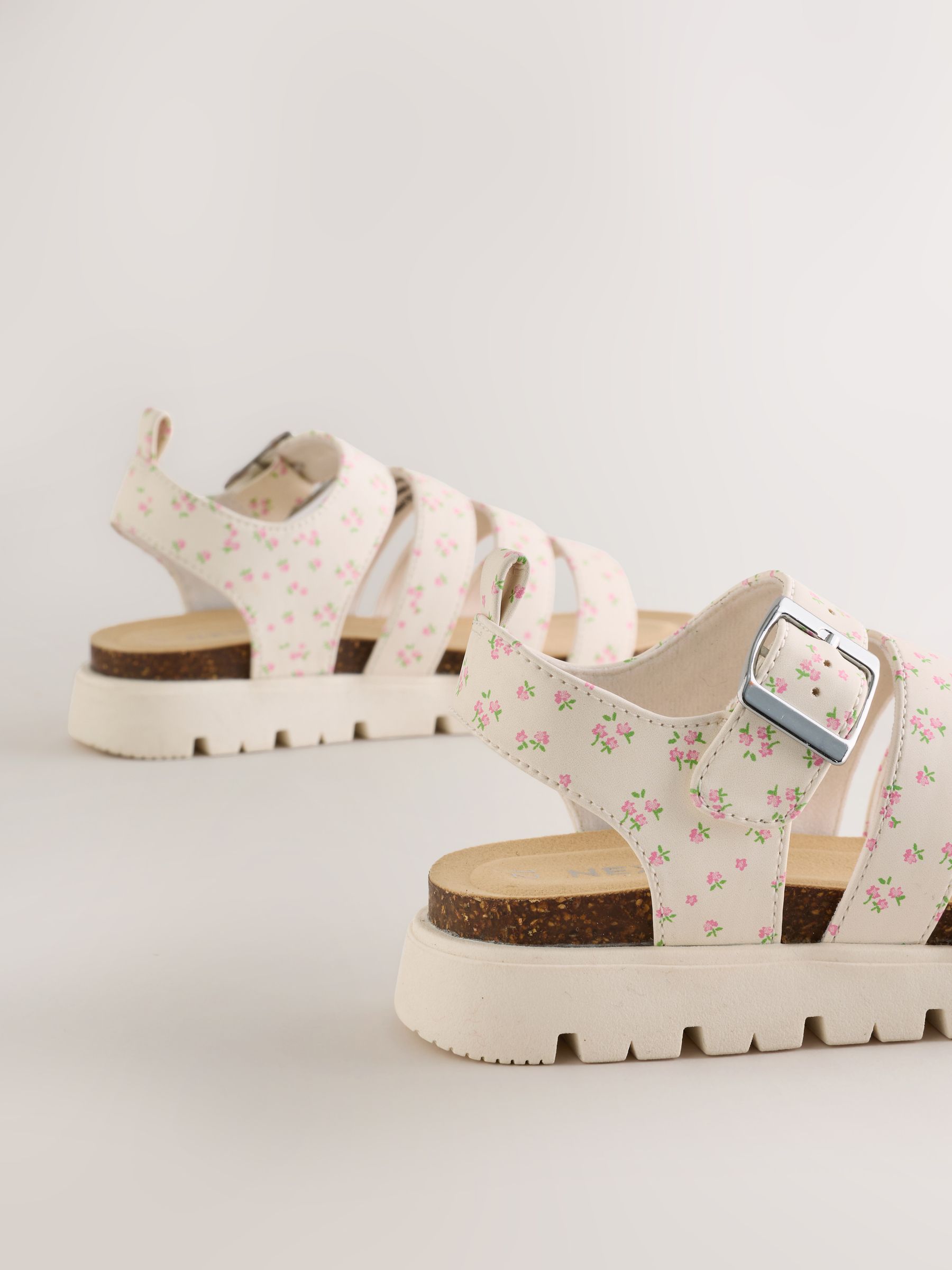 Buy White Floral Chunky Sandals from the Next UK online shop