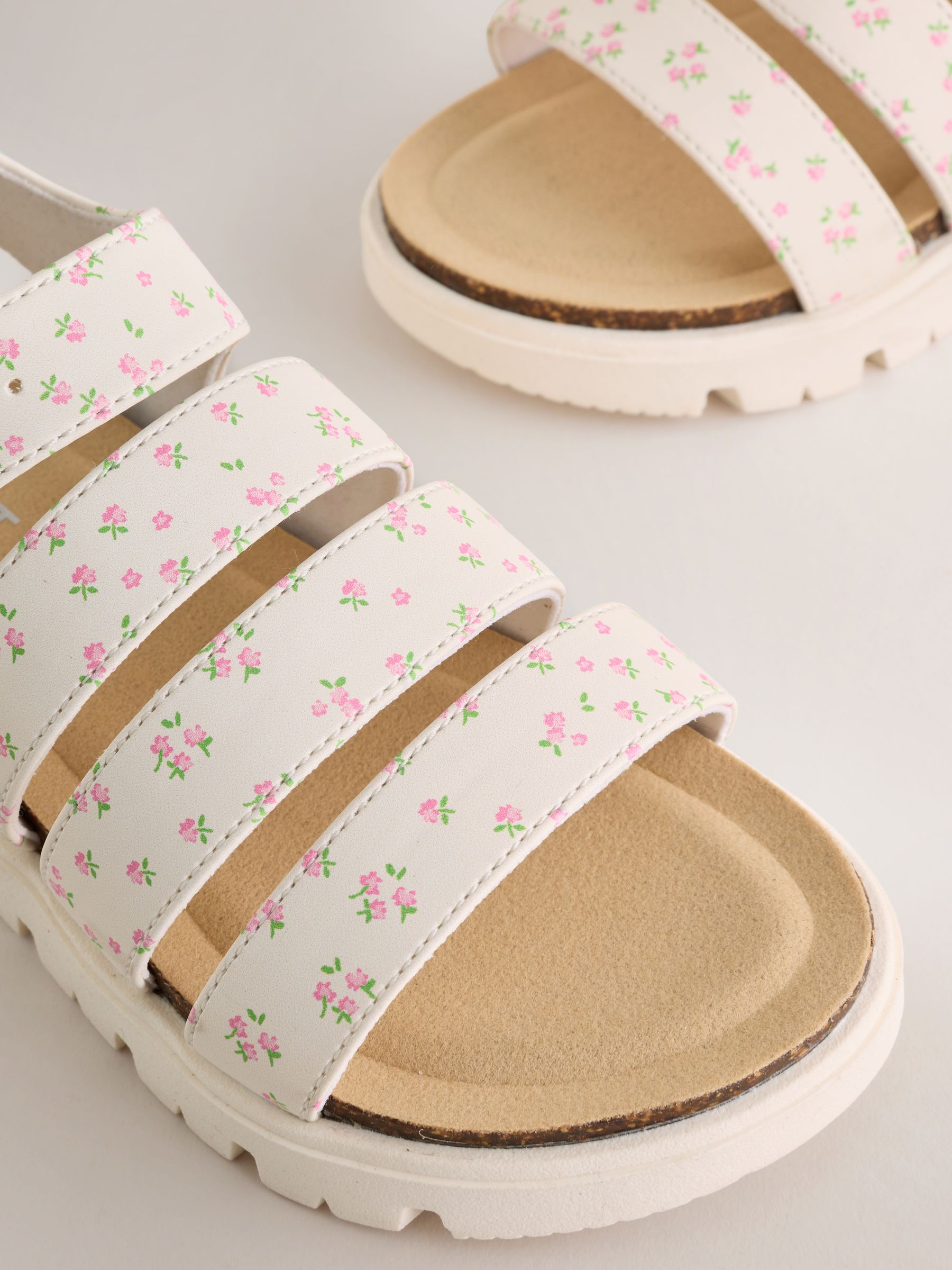 Buy White Floral Chunky Sandals from the Next UK online shop