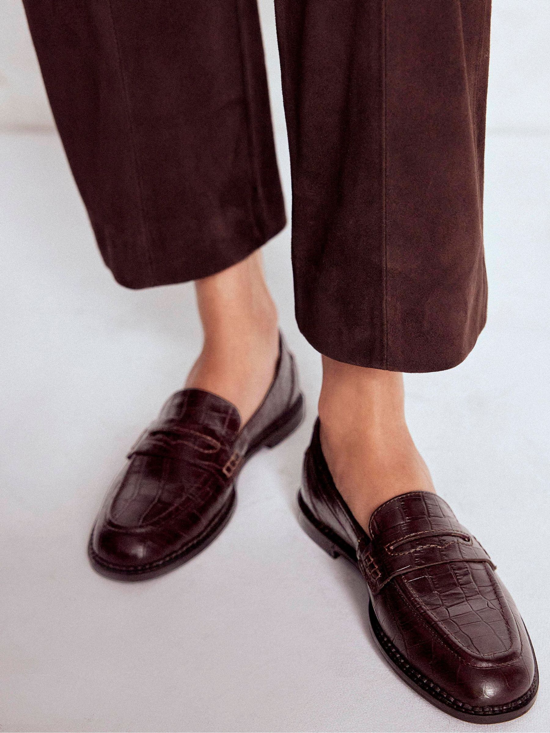 Buy Boden Red Nya Penny Loafers from Next USA