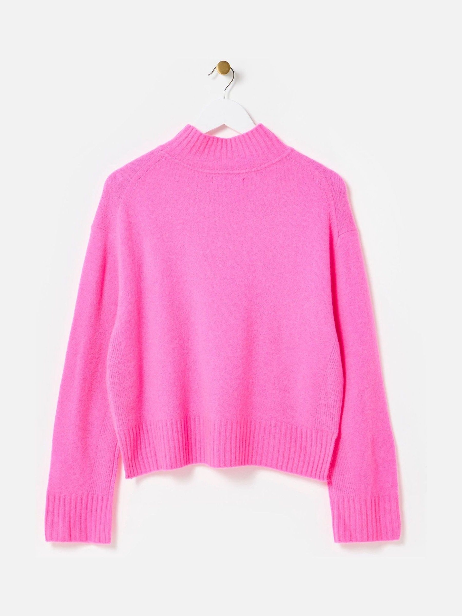 Buy Oliver Bonas Pink Hot Funnel Neck Jumper from the Next UK online shop