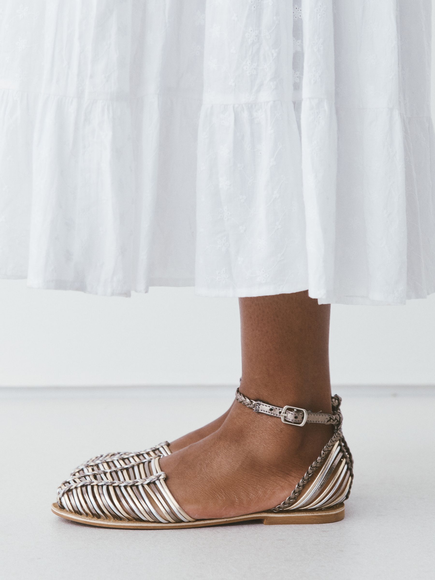 Buy Metallic Forever Comfort® Hurache Flats from the Next UK online shop