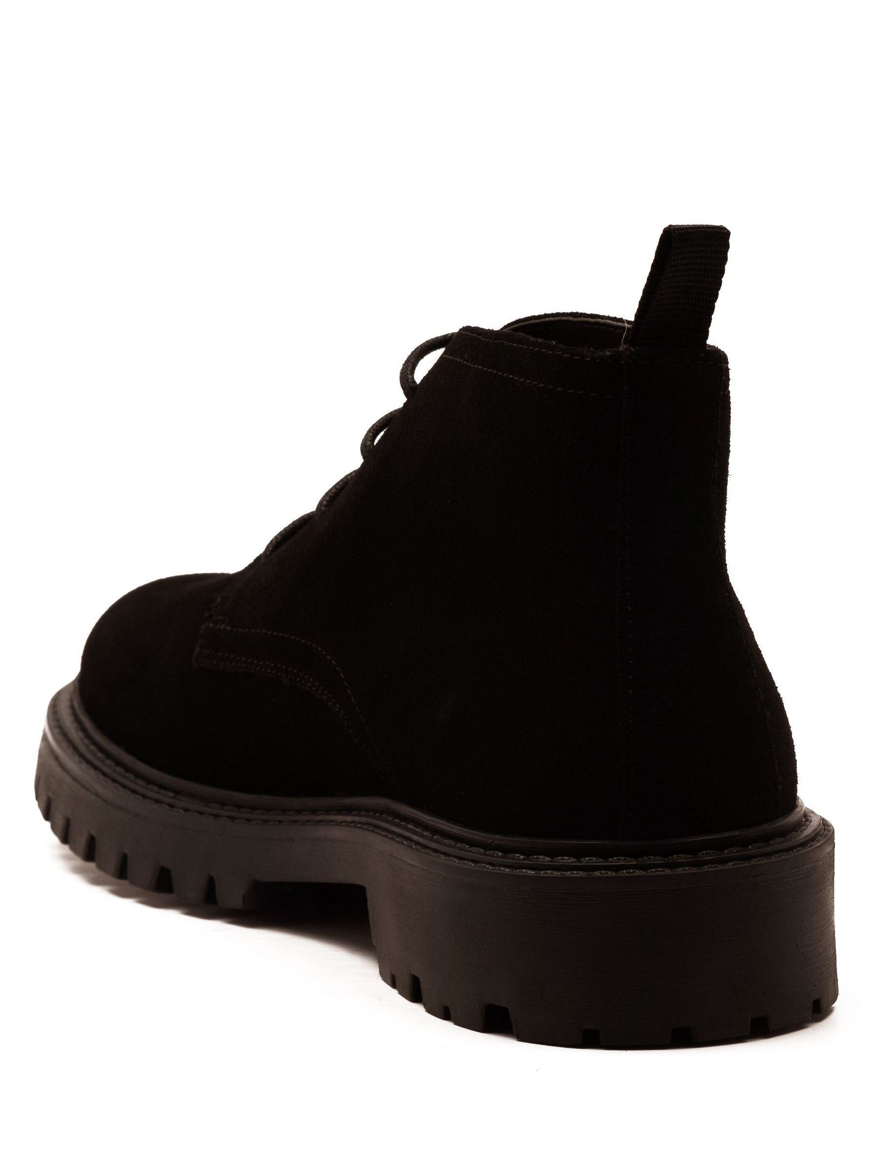 Buy Off The Hook Black Axel Suede Chukka Ankle Lace-Up Black Boots from ...