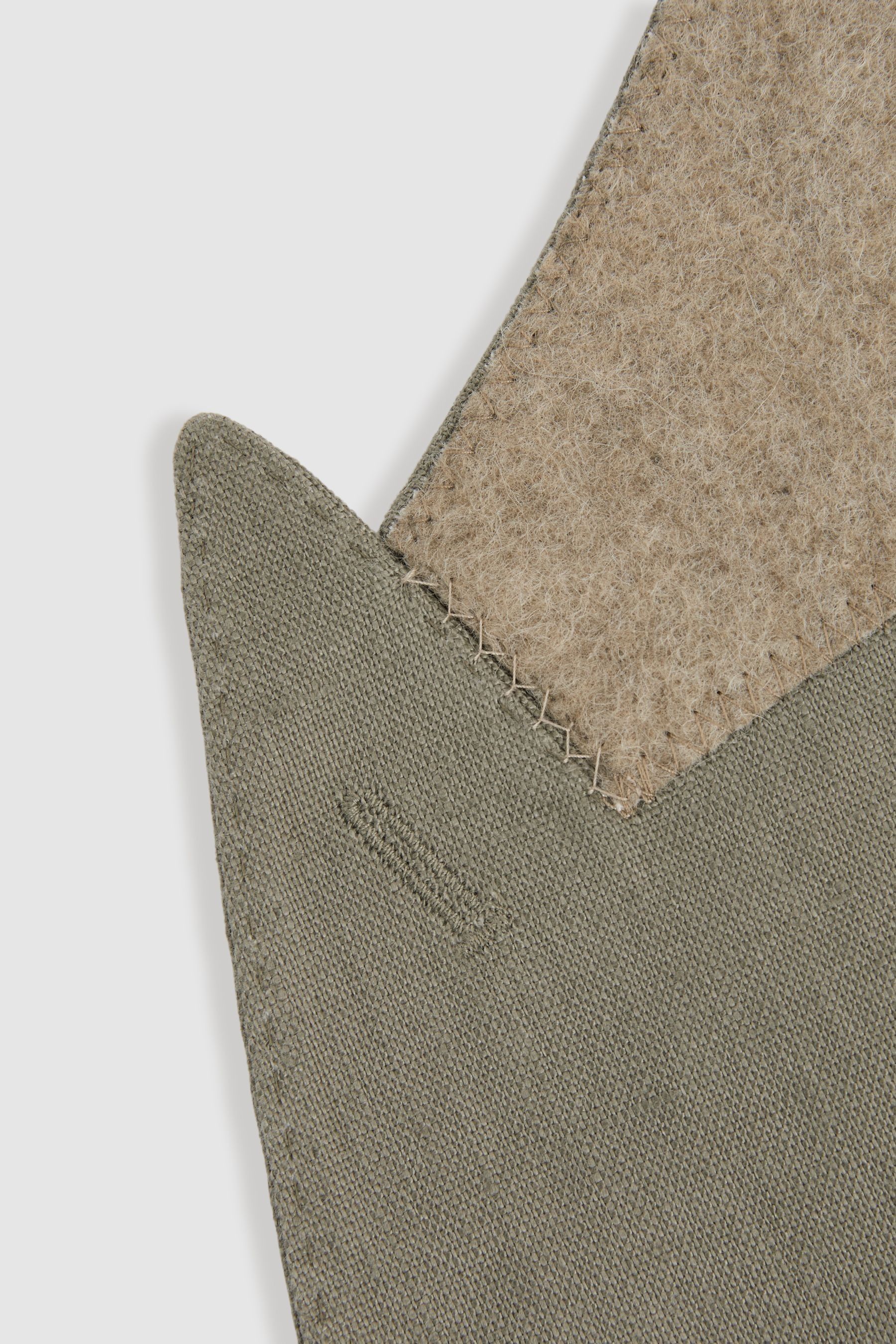 Buy Reiss Light Sage Green Halgas Linen Double Breasted Modern Fit ...