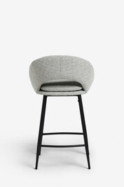 Buy Tweedy Plain Mid Grey Black Leg Hewitt Fixed Height Bar Stool from ...