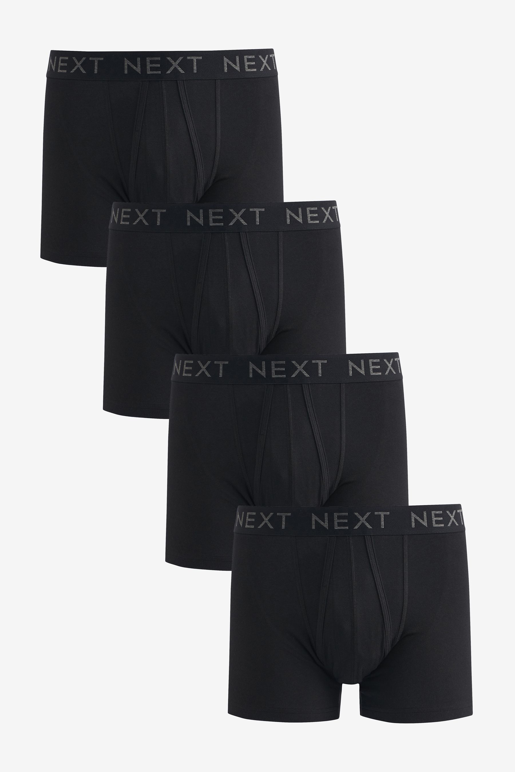 Buy Black 4 pack A-Front Cotton Rich Boxers from the Next UK online shop
