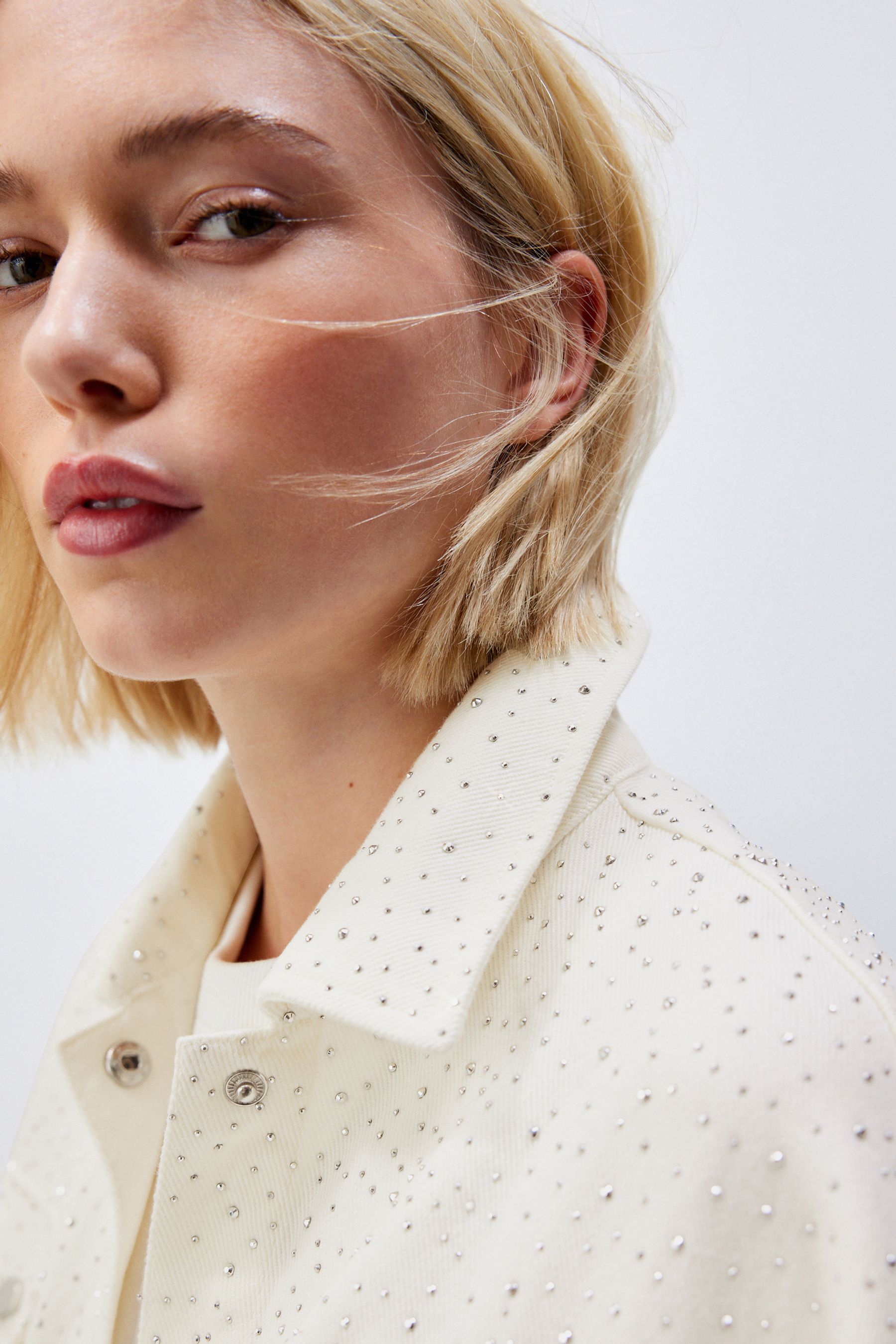 Buy White 100% Cotton Western Rhinestone Jacket from the Next UK online ...