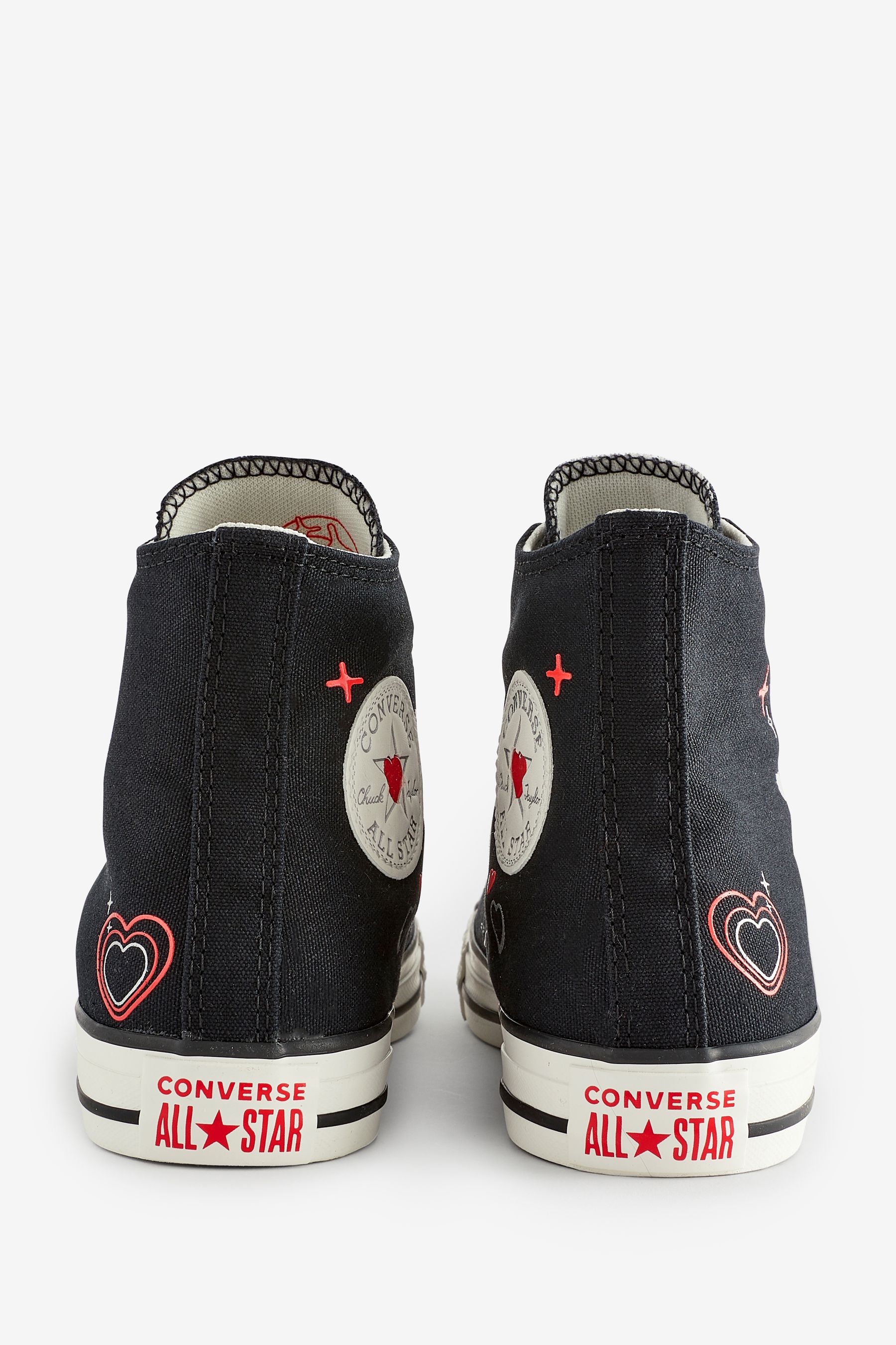 Buy Converse Black Heart Detail Chuck Taylor Trainers from the Next UK ...