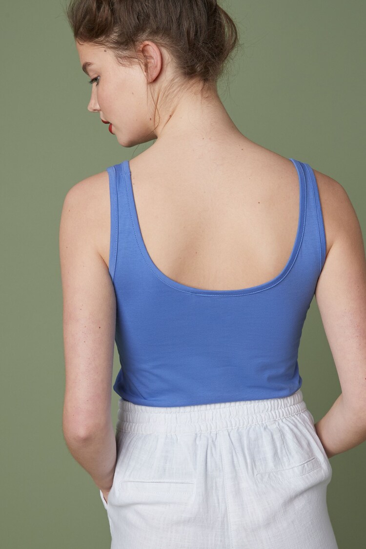 Buy Blue Pale Thick Strap Vest from the Next UK online shop