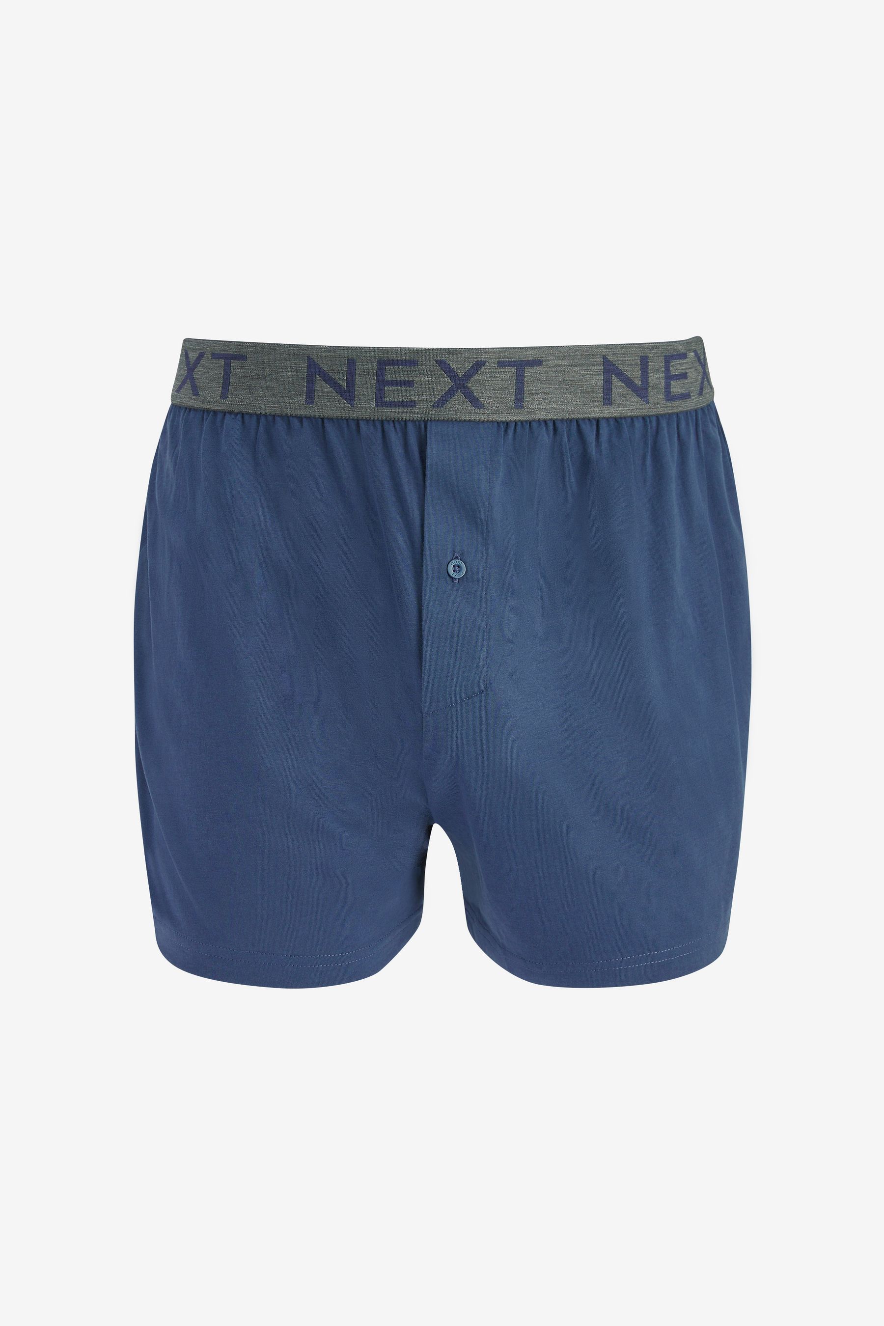 Buy Blue 4 pack 100% Cotton Boxers from the Next UK online shop
